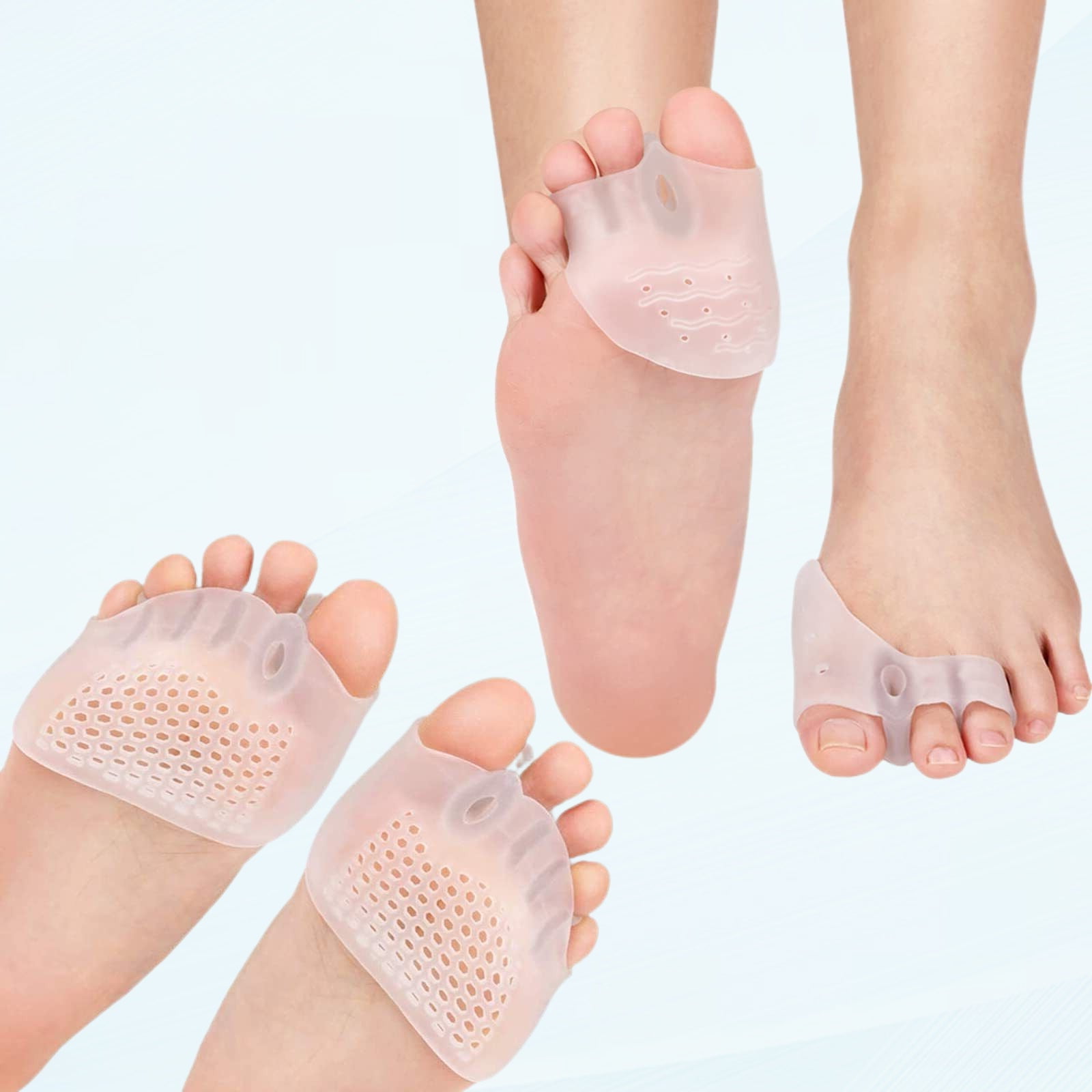2 Pairs Gel Toe Separator Kit Metatarsal Pads, Toe Spacer Bunion Signer ...