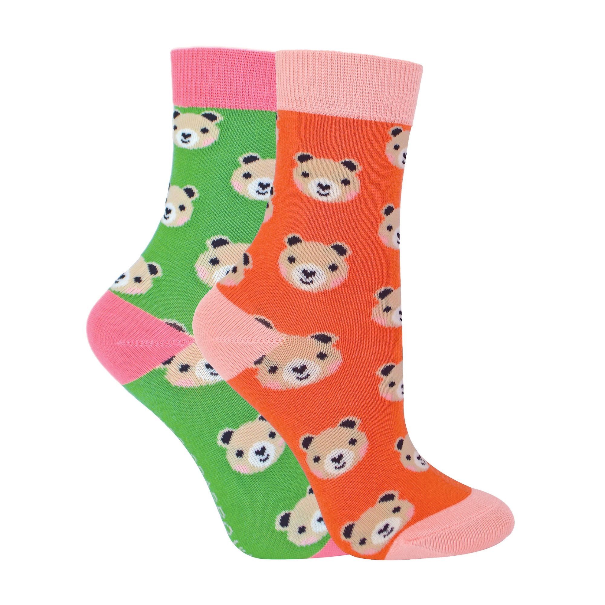 2 Pairs Girls Novelty Bamboo Socks | Miss Sparrow | Kids Animal Design ...