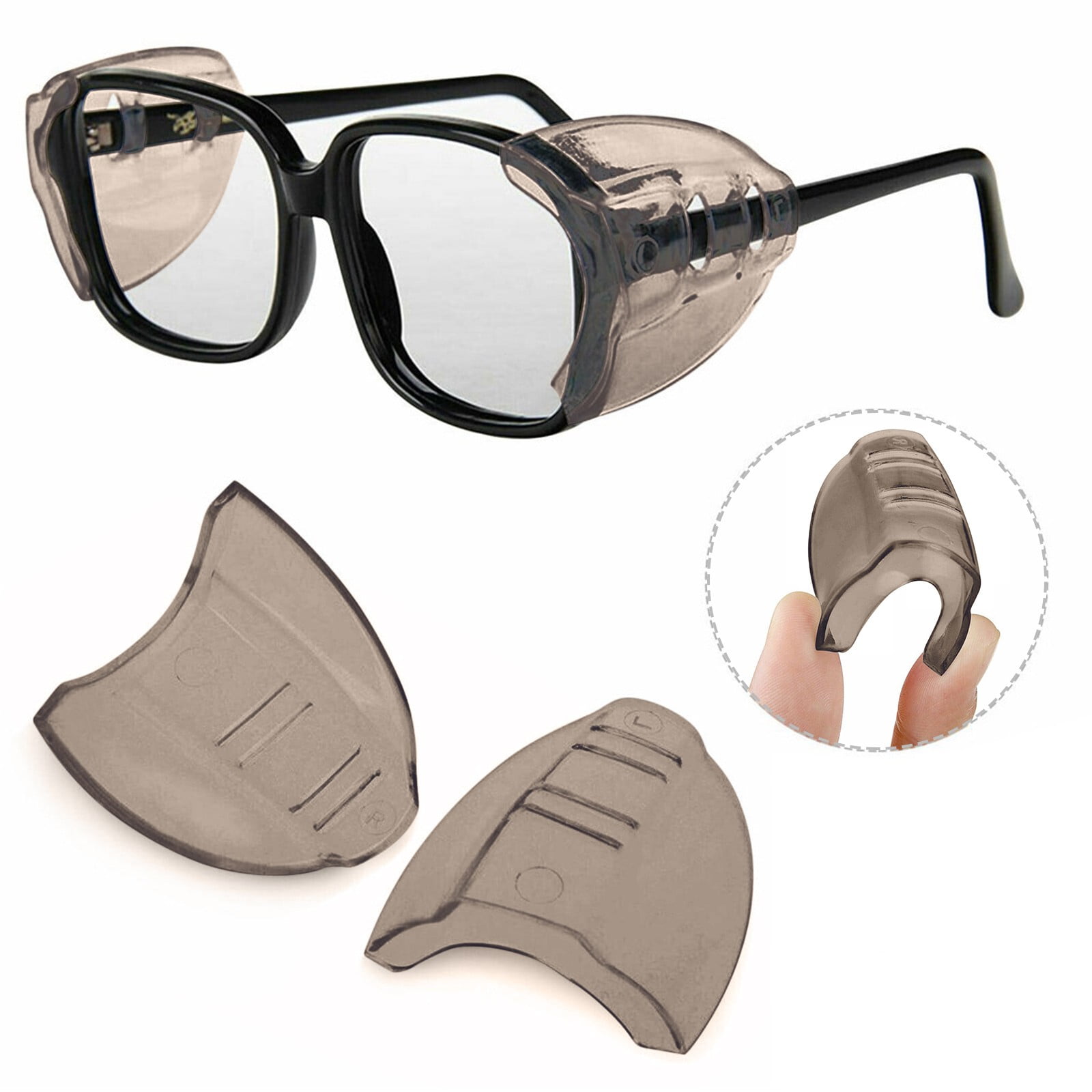 2 Pairs Glasses Side Shields, on Side Shields, Safety Glasses Side ...