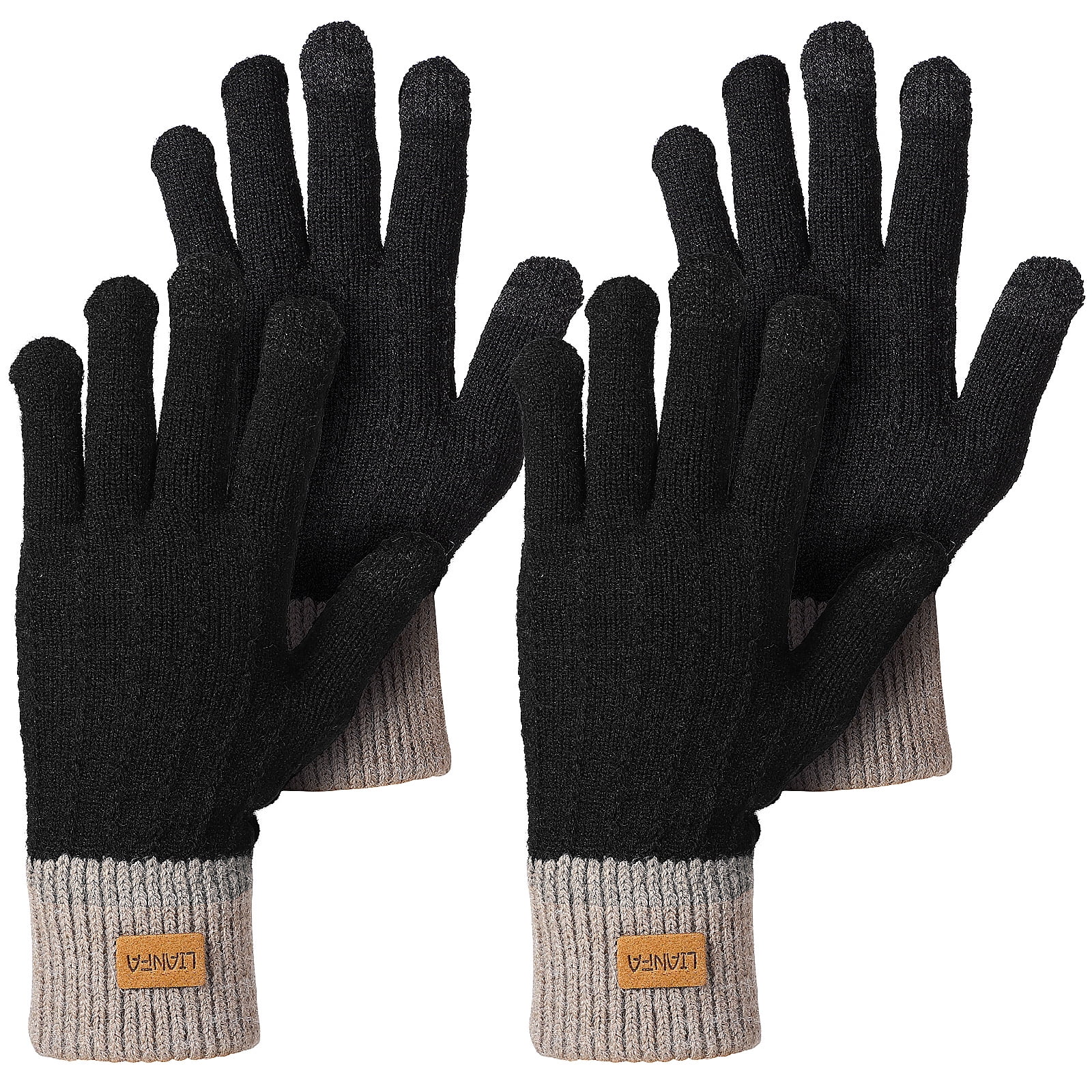 2 Pairs Glove Thermal Mittens Gloves Anti-slip Men and Women - Walmart.com