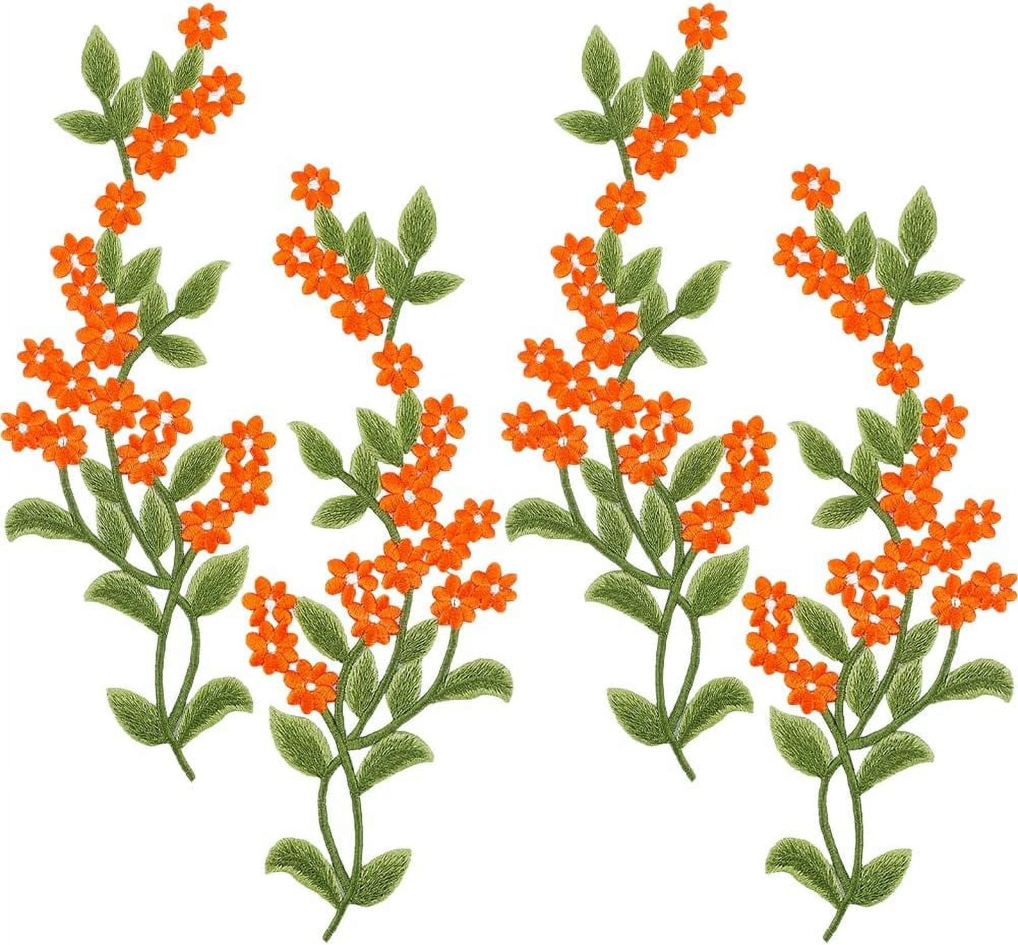 2 Pairs Green Leaves Floral Iron on Patches Leaves Vine Lace Applique ...