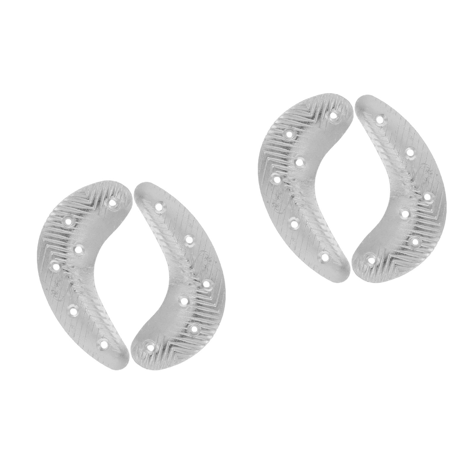 2 Pairs Half Moon Metal Heel Plates Repair Pads Boots Shoe Heel Guard ...