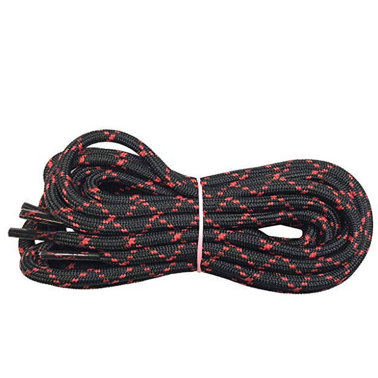 2 Pairs Heavy Duty Black Red Spot Boot Laces Shoelaces Strings ...