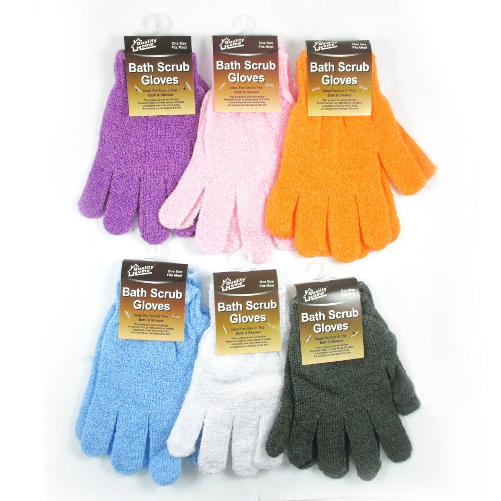 2 Pairs Gentle Exfoliating Hand Mitt Wash Mitten Loofah Body Scrubber ...