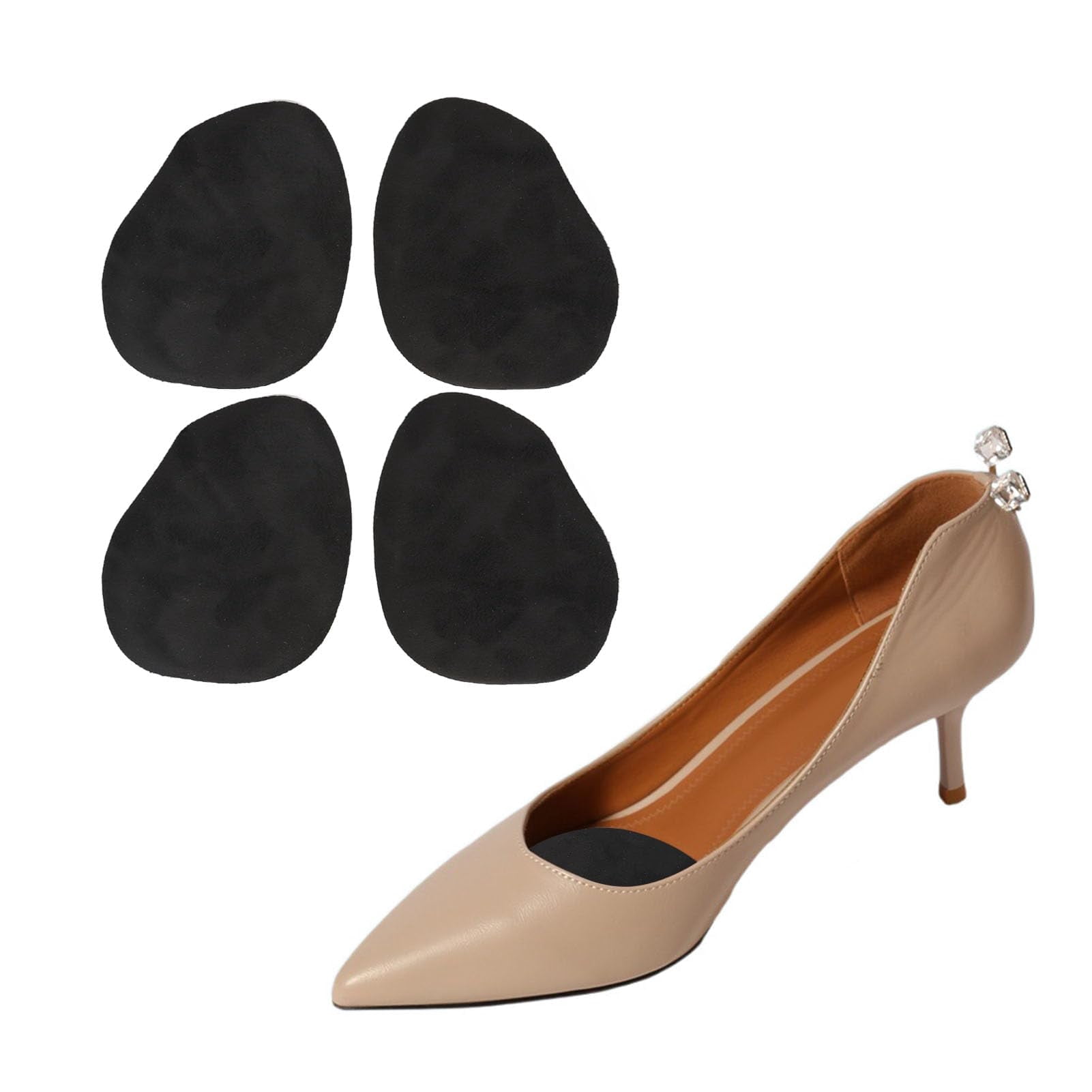 2 Pairs Heel Cushion Pads, High Heel Cushion Inserts Pads Ball of Foot ...