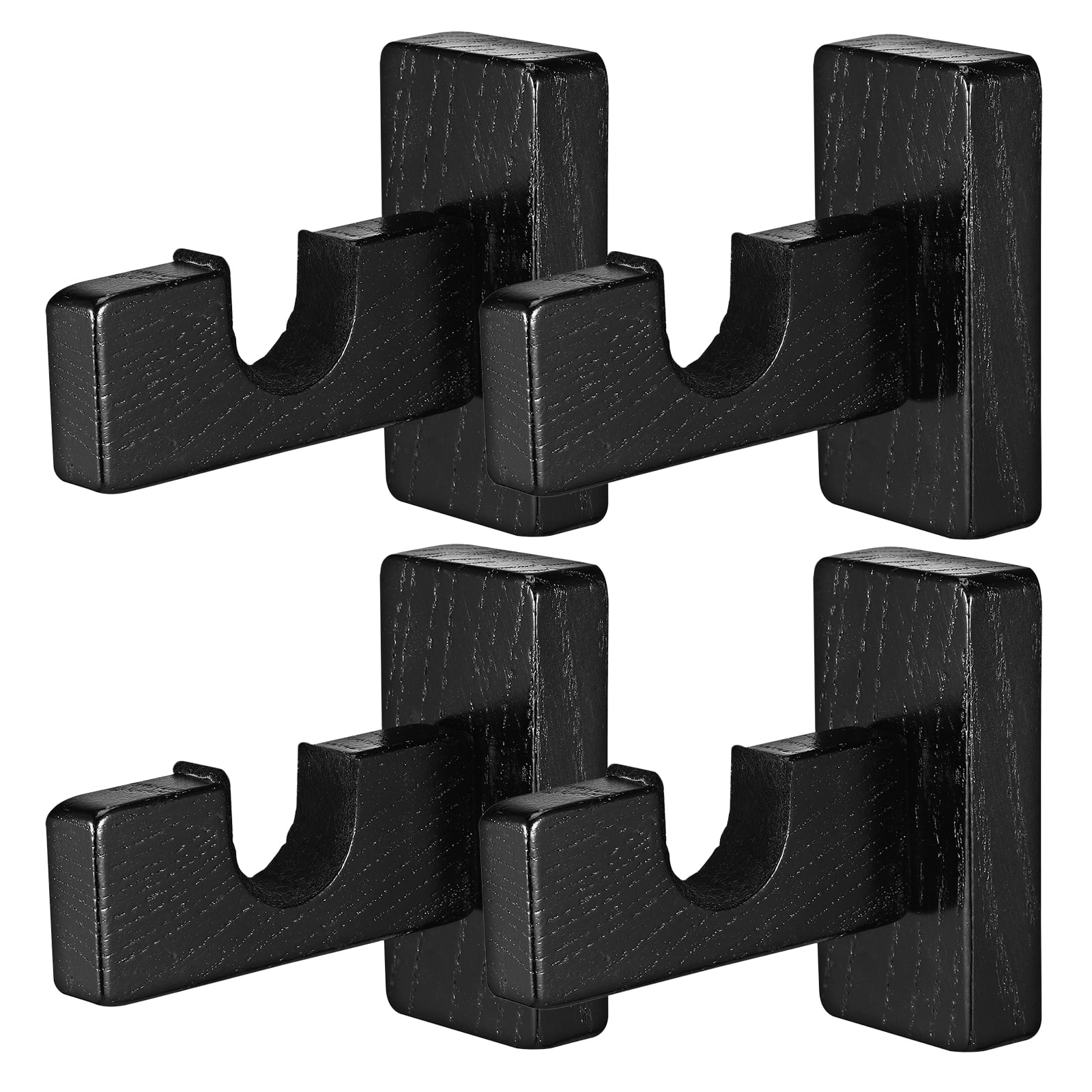 2 Pairs Hockey Stick Display Holder Wall Mount - Horizontal Wood Ice ...