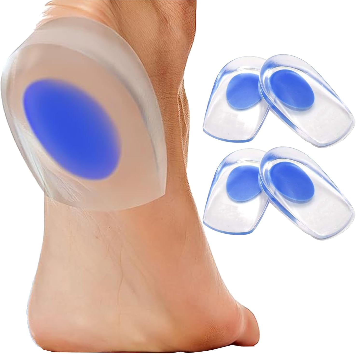 2 Pairs Insoles Gel Insert Heel Spur Heel Cushion Heel Pad - Walmart.com