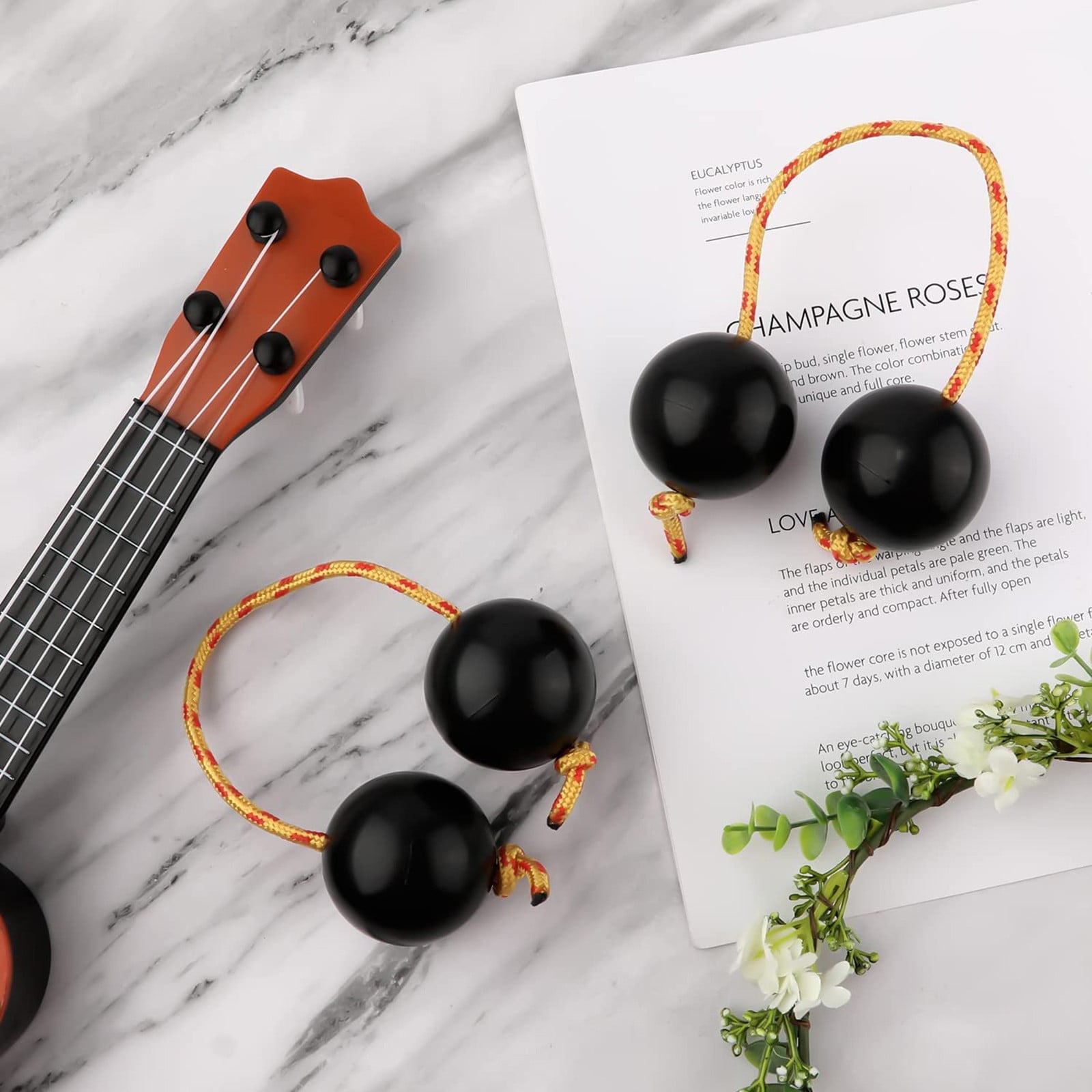 2 Pairs Kashaka Aslatua Shaker Kashaka Bananula Musical Instrument ...