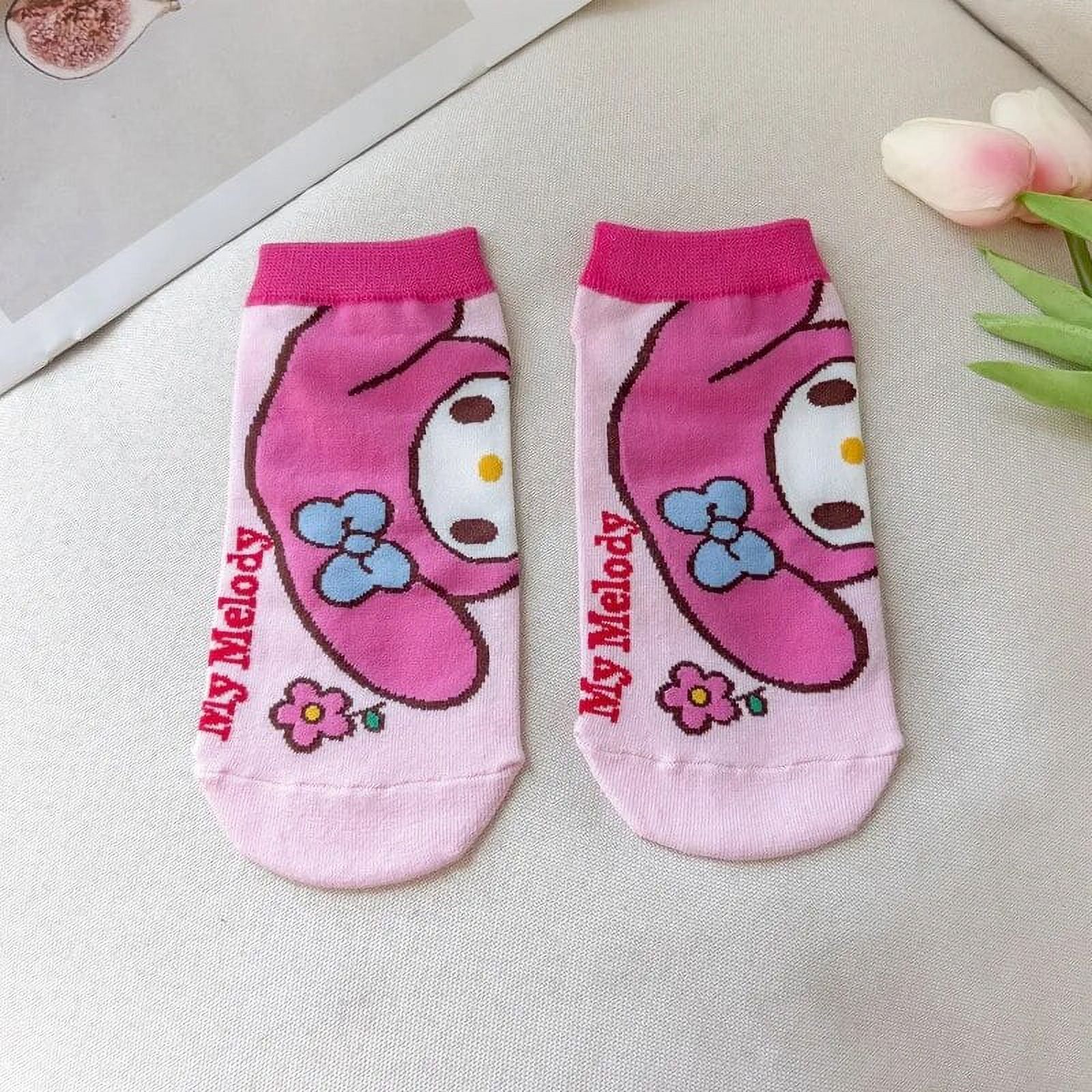 2 Pairs Kawaii Sanrio Hello Kitty Sock Cute Cartoon My Melody ...