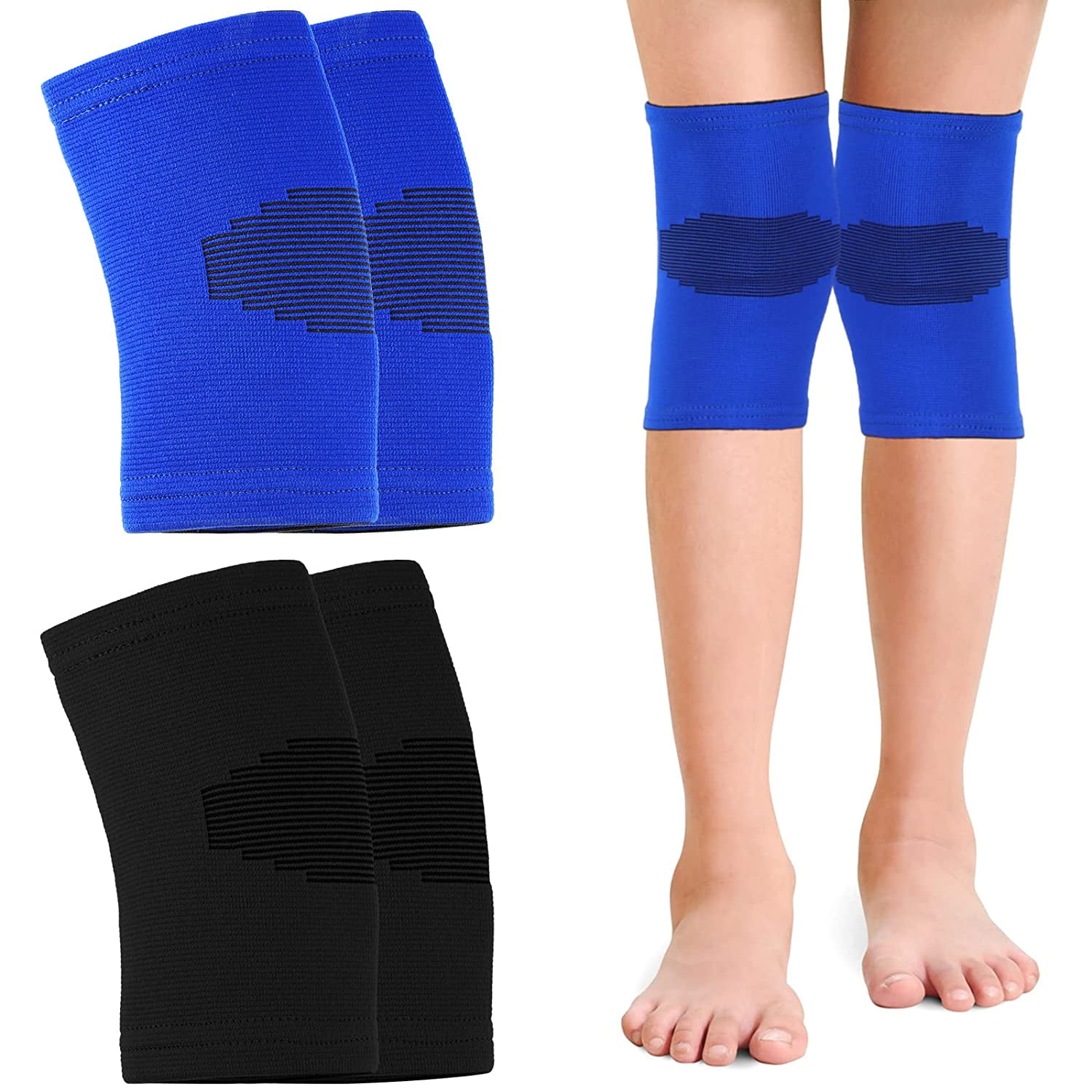 2 Pairs Kids Knee Sleeve Kids Knee Brace Children Knee Support Kids ...
