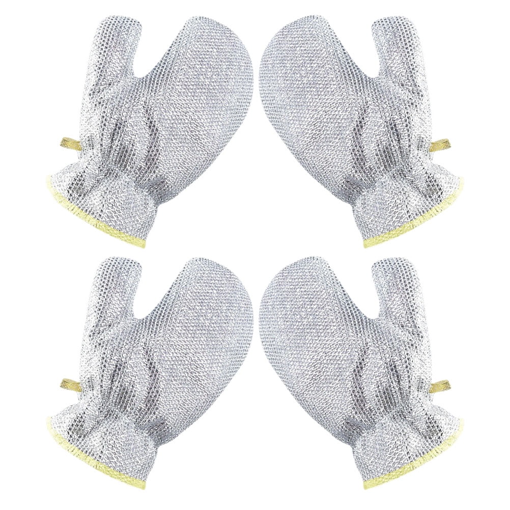 2 Pairs Kitchen Wire Gloves Handles Restroom Indicator Lock Silver ...