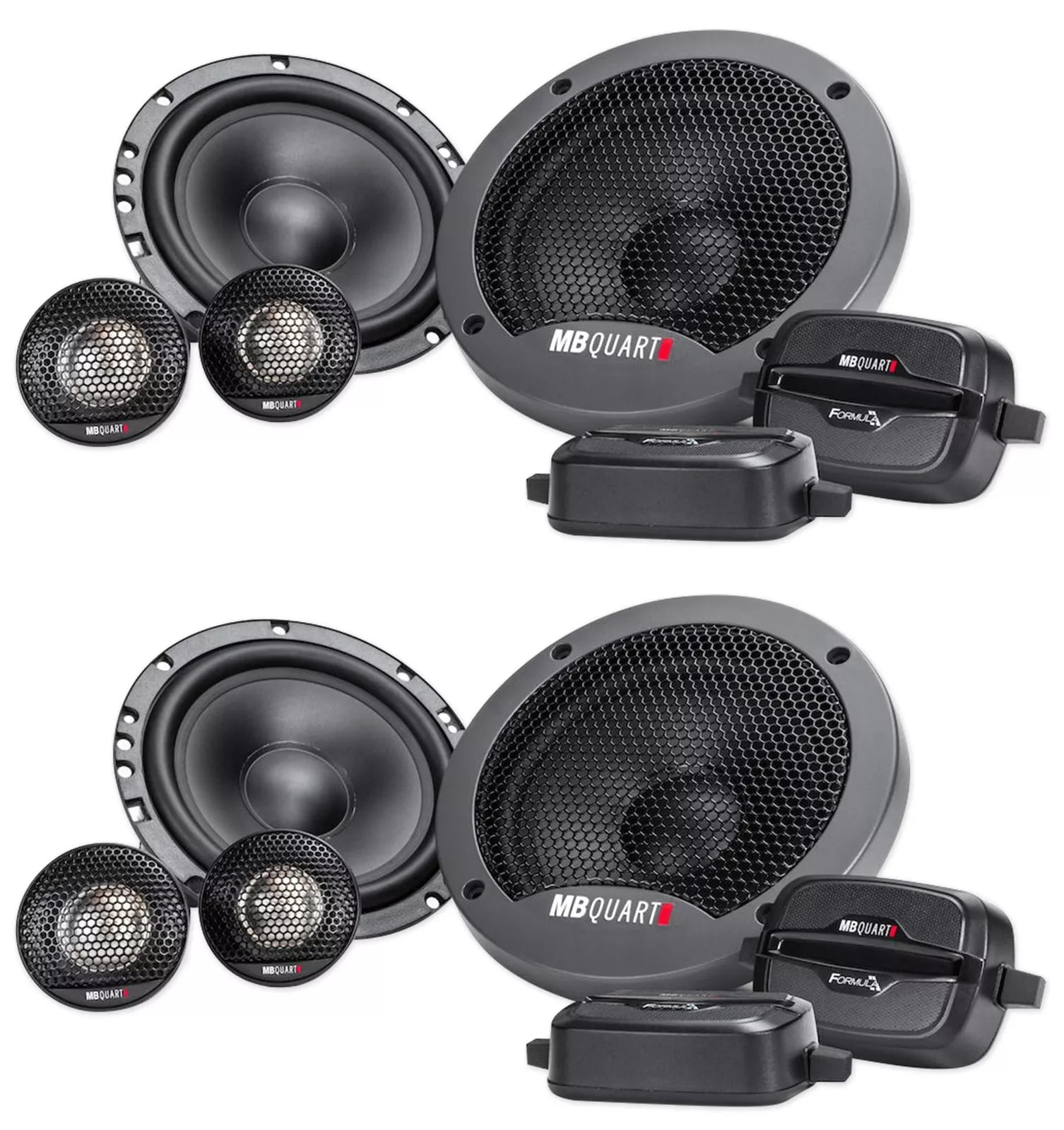 2 Pairs MB QUART FSB216 6.5" 280 Watt Car Audio Component Speakers ...