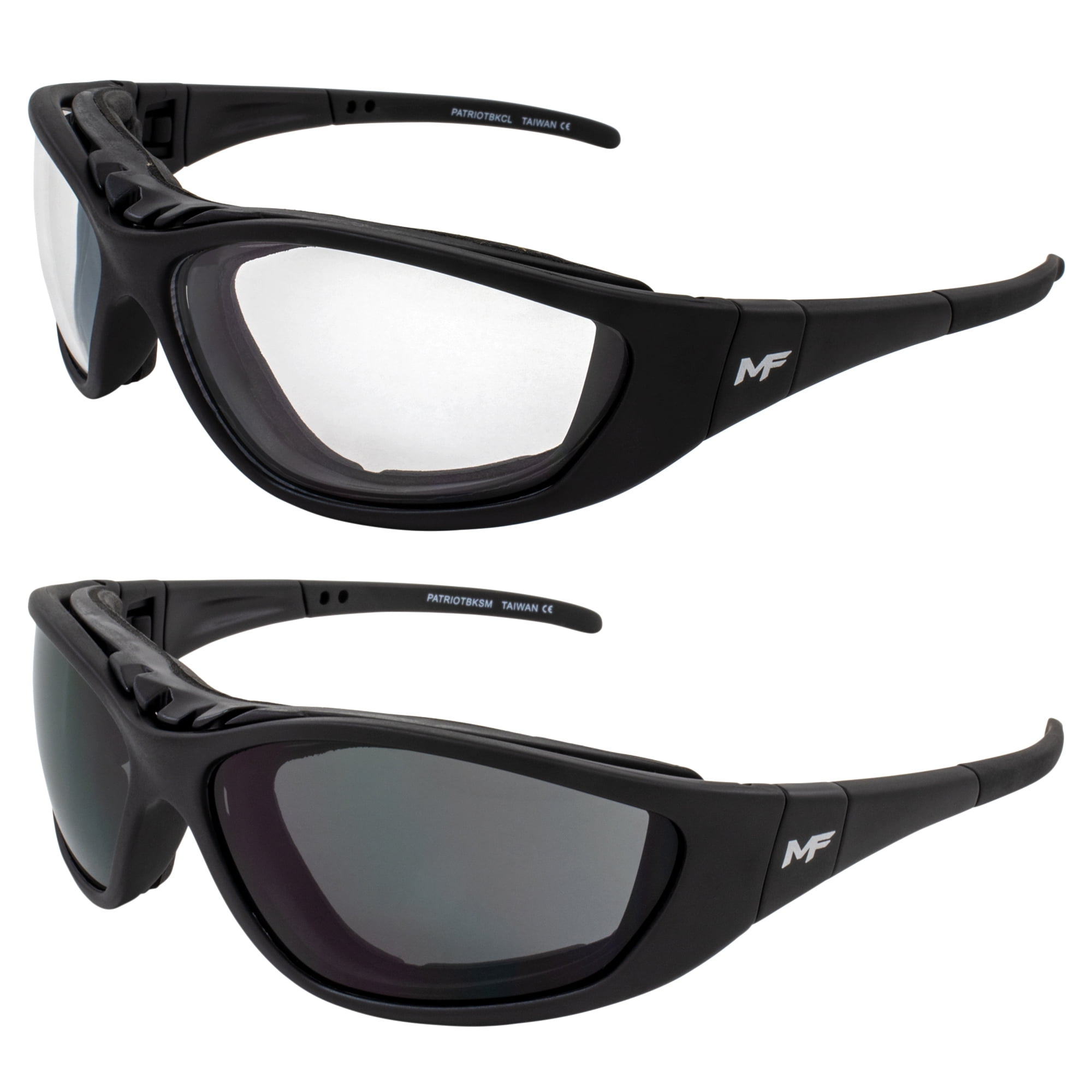 2 Pairs of MF Eyewear Patriot Padded Bifocal Motorcycle Riding Safety ...
