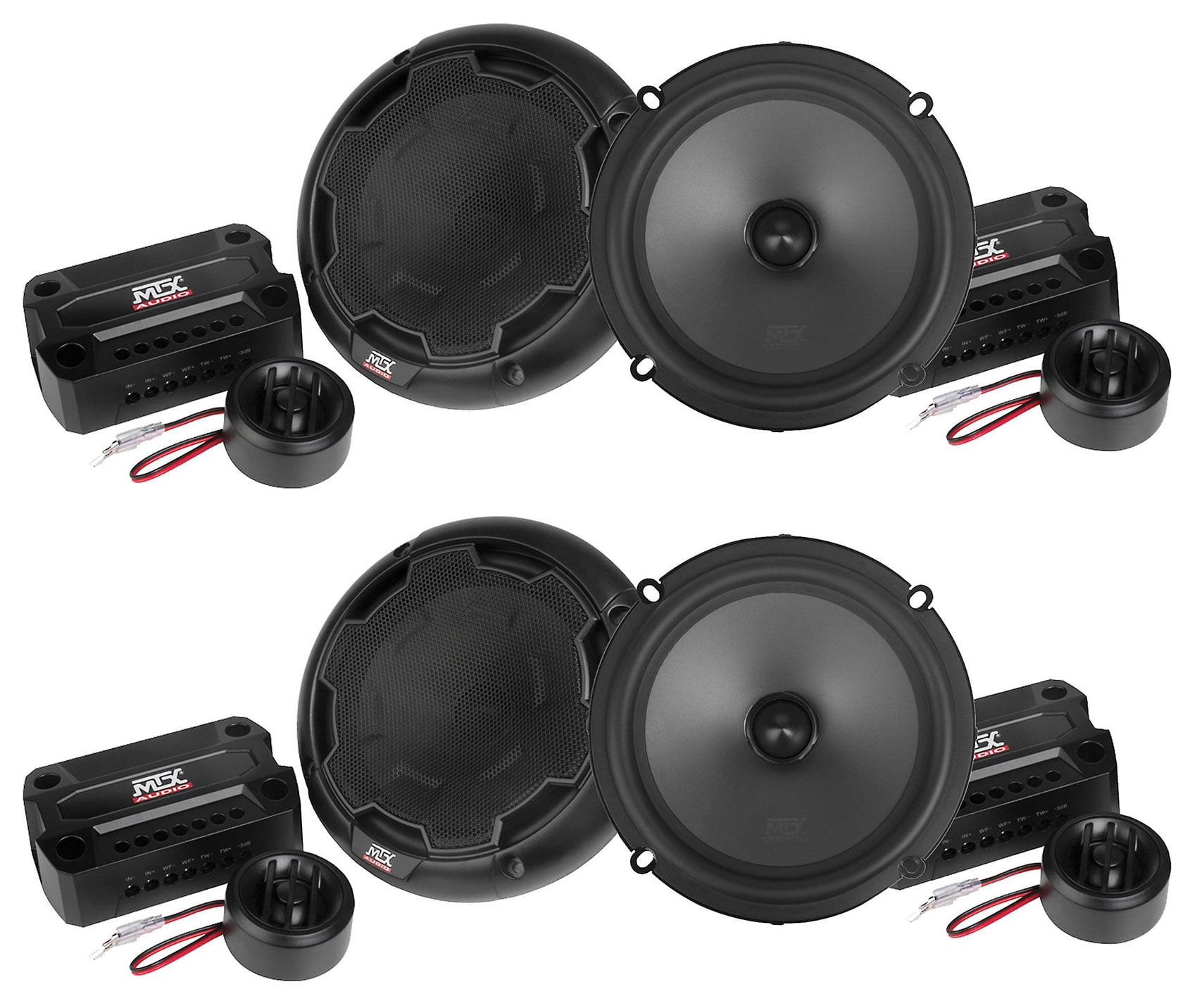 (2) Pairs MTX THUNDER61 6.5" 360w Car Component Speakers w/Multi-Mount ...