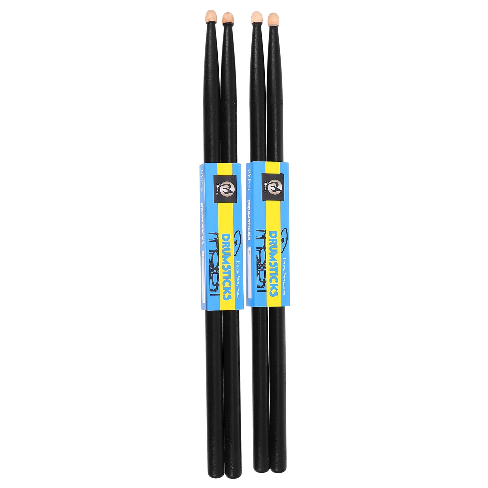 2 Pairs Maple Drumsticks Percussion Instrument Cool Bongos Child Black ...