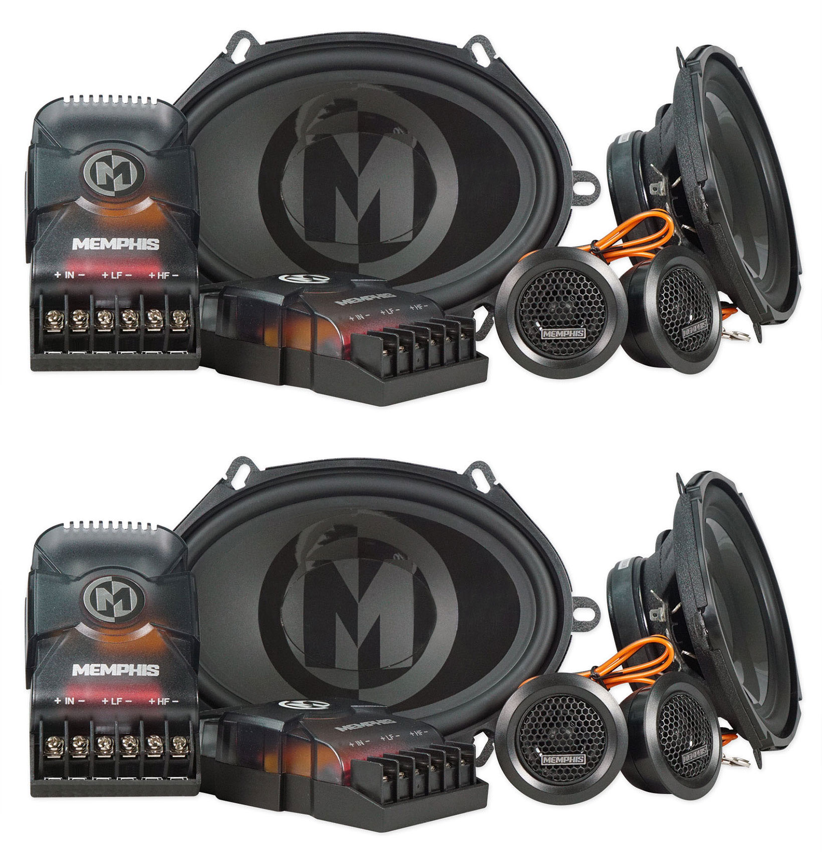 (2) Pairs Memphis Audio PRX570C 5x7" or 6x8" 100 Watt Component Car ...