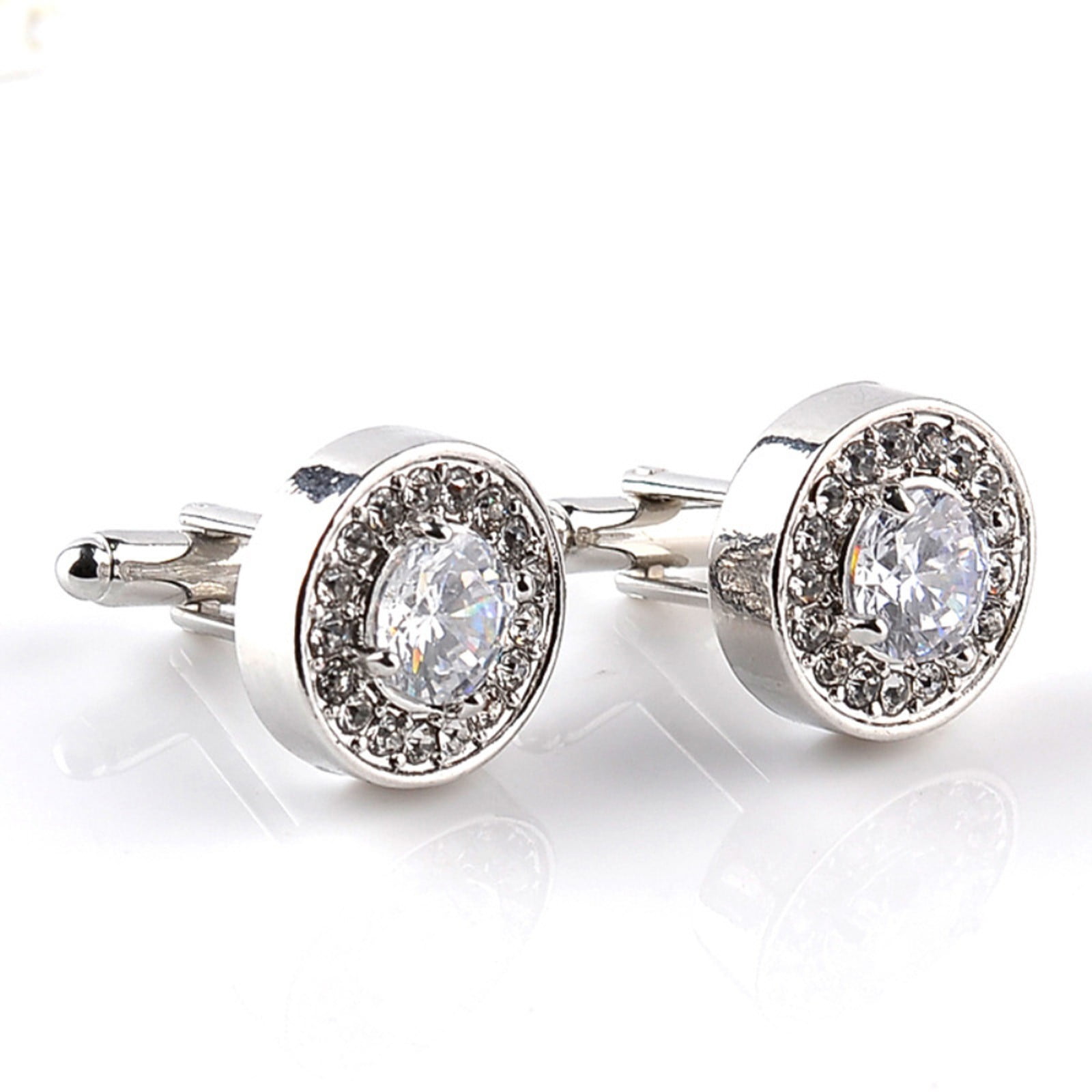 GBAYXJ 2 Pairs Men Fashion Shiny Men's Cuff Links Wedding Shirt Round ...