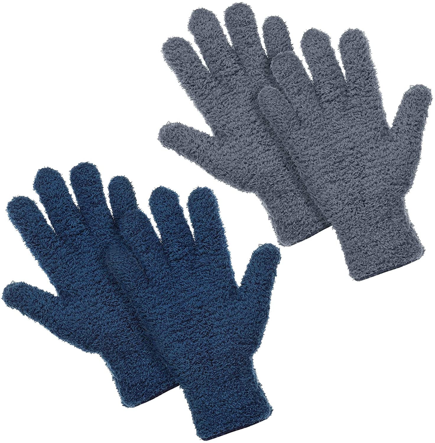 2 Pairs Microfiber Auto Dusting Cleaning Gloves Washable Cleaning ...
