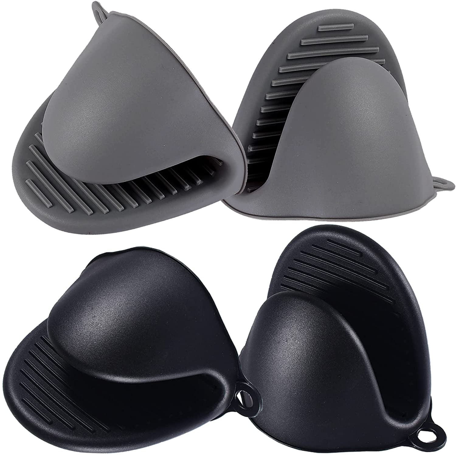 2 Pairs Mini Oven Gloves Silicone Heat Resistant Cooking Pinch Mitts ...