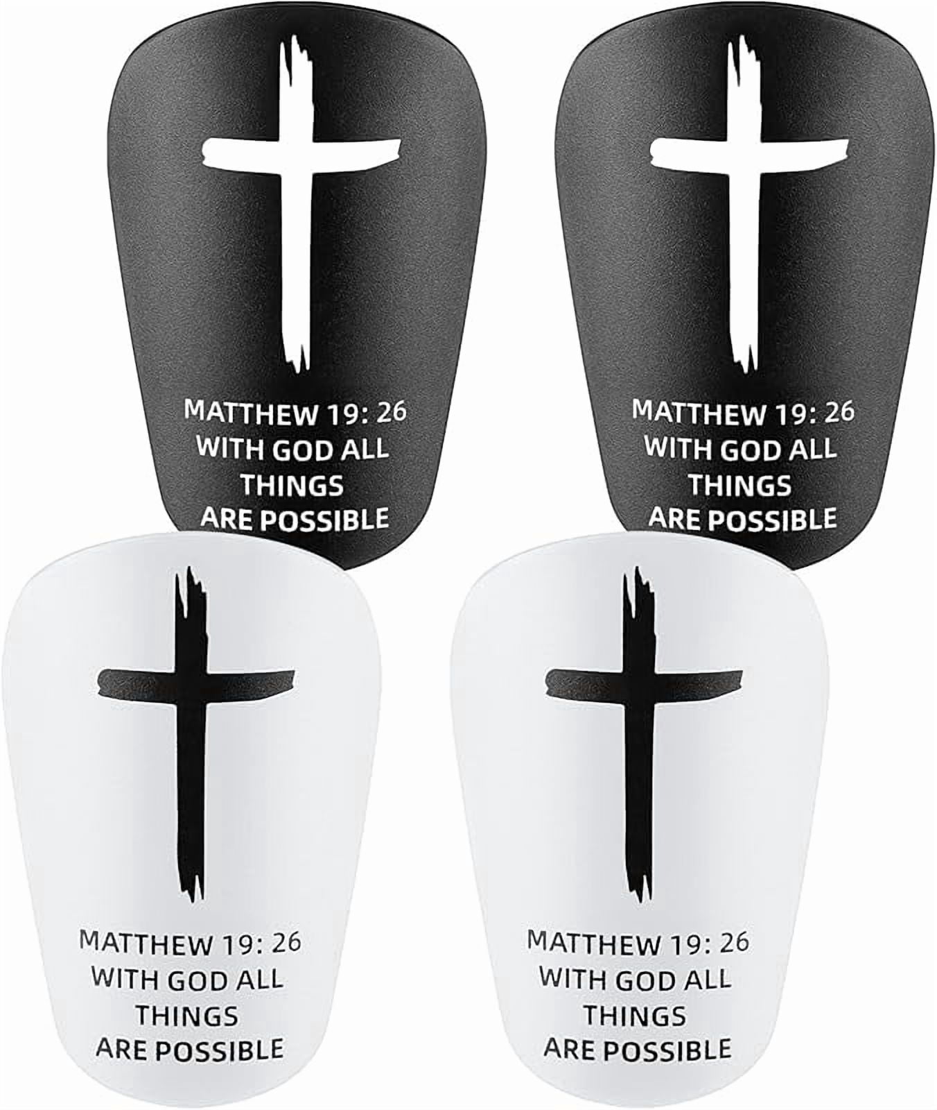 2 Pairs Mini Soccer Shin Guards Christian Faith 3.15 x 1.97 Inches ...