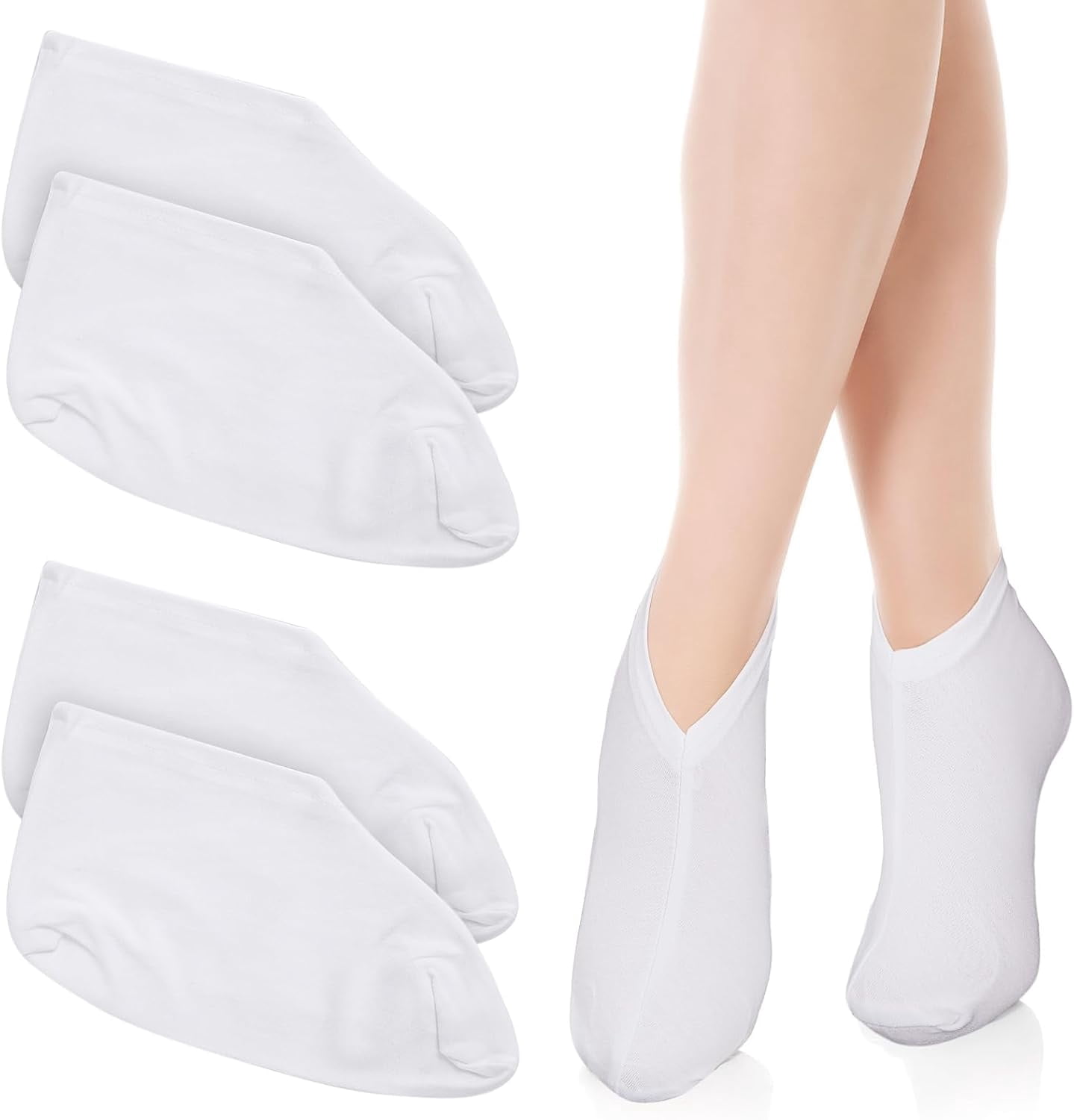 2 Pairs Moisturizing Socks Overnight Cotton Moisture Enhancing Soft Spa ...