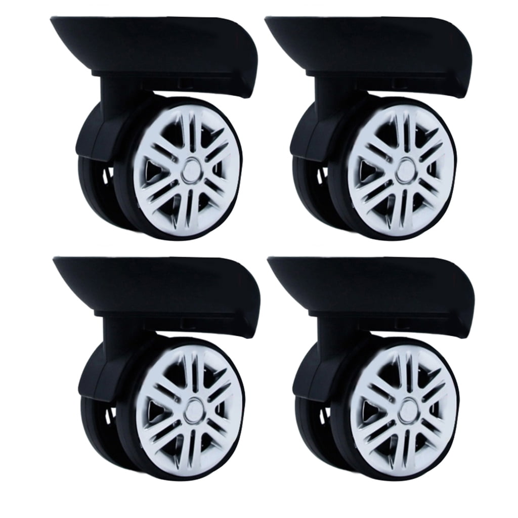 2 Pairs Mute Luggage Wheels Suitcase Repairing Kit 60x12mm 360° Spinner ...