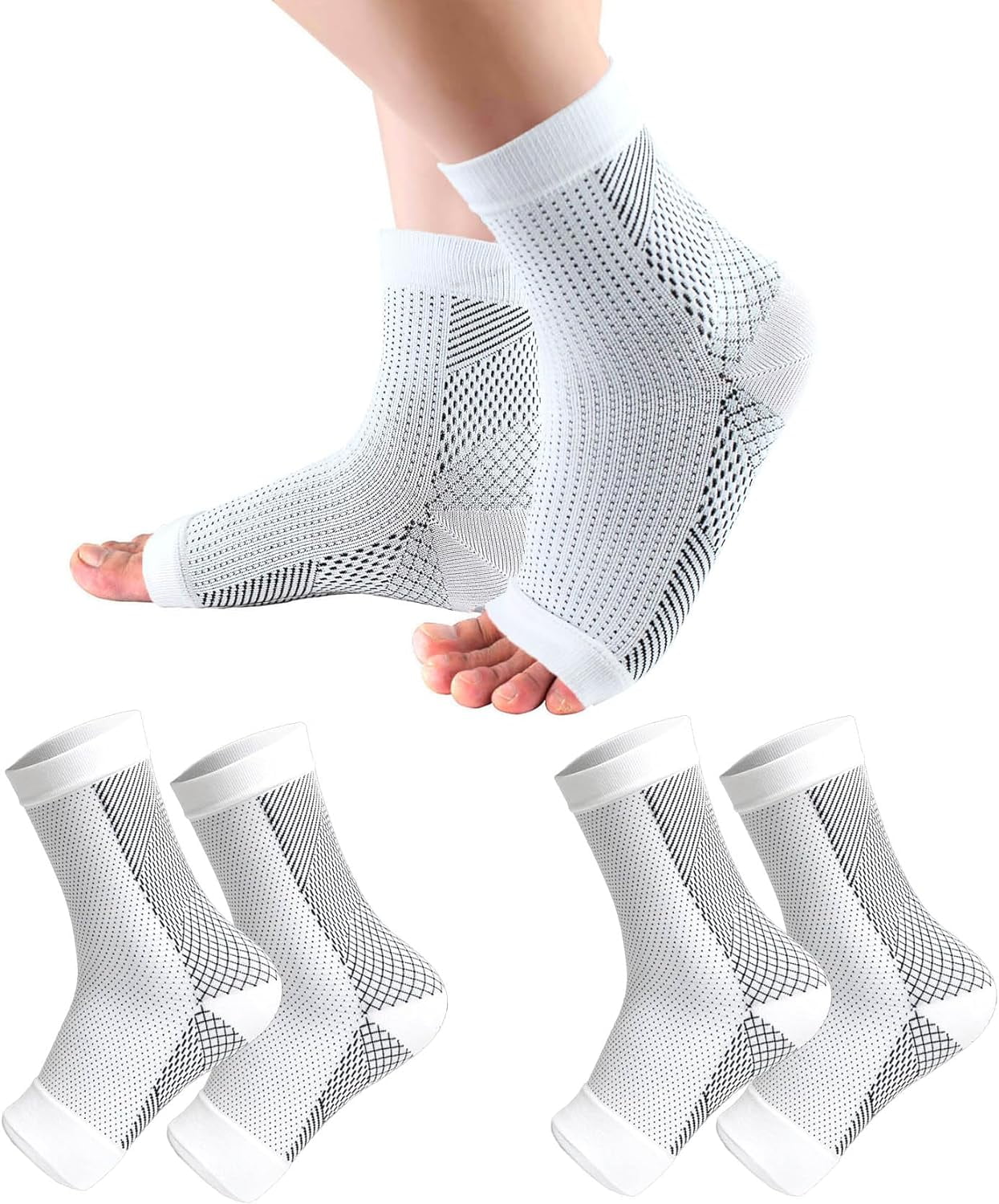 2 Pairs Neuropathy Socks for Women and Men, Soothe Socks for Neuropathy ...