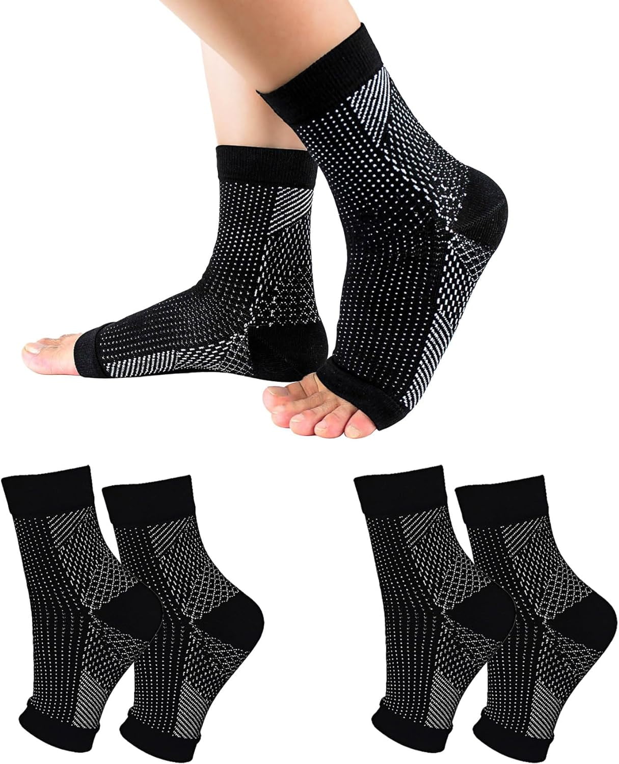 2 Pairs Neuropathy Socks for Women and Men, Soothe Socks for Neuropathy ...
