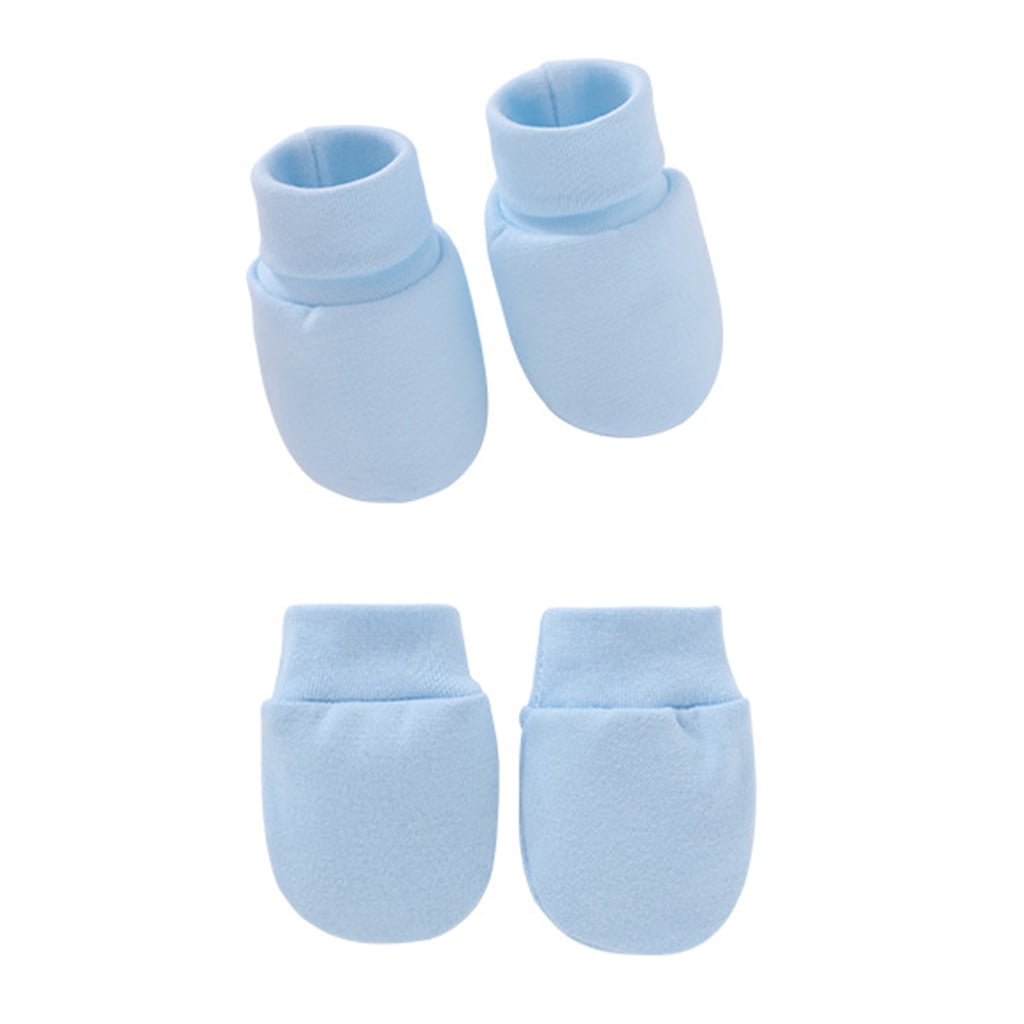 2 Pairs No Scratch Mittens Socks Set Anti Scratching Gloves Foot Covers ...