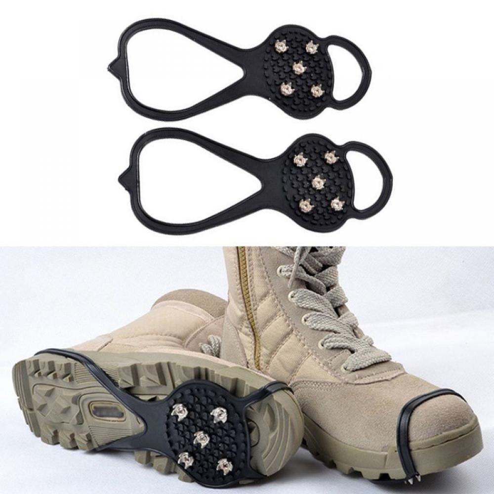 2 Pairs Non Slip Gripper Spike, Ice Grippers Traction Cleats Snow Shoe ...