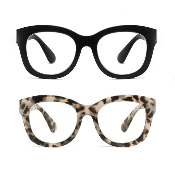 3 Pack Oversized Blue Light Blocking Reading Glasses for Women, Retro ...