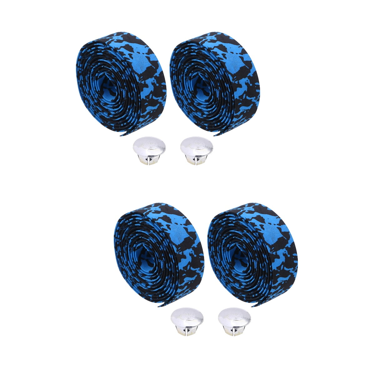 2 Pairs PU Leather Handlebar Disruptive Pattern Swathing Band ...
