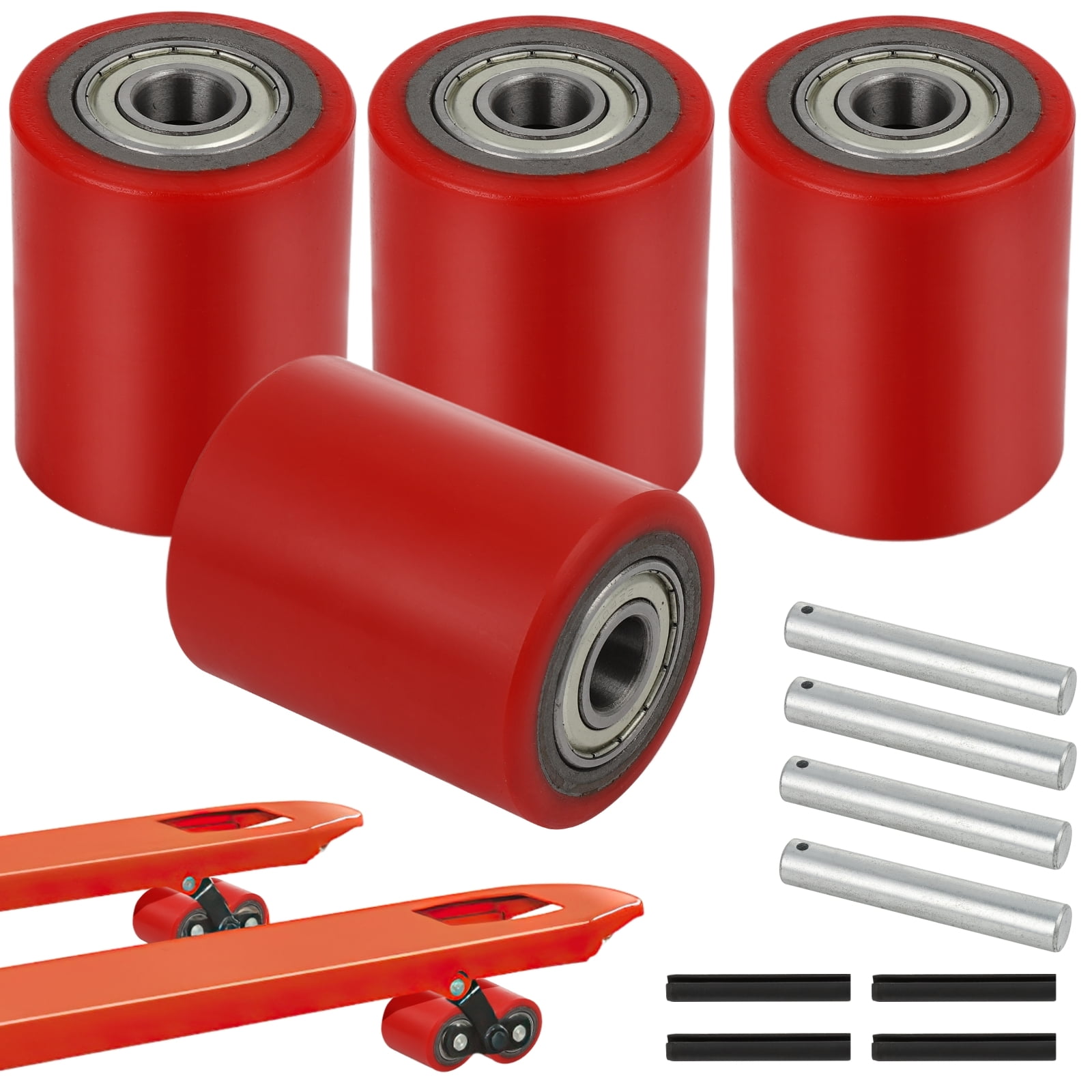2 Pairs Pallet Jack Load Wheels, Manual Pallet Jack Truck Wheels 3" x 3 ...