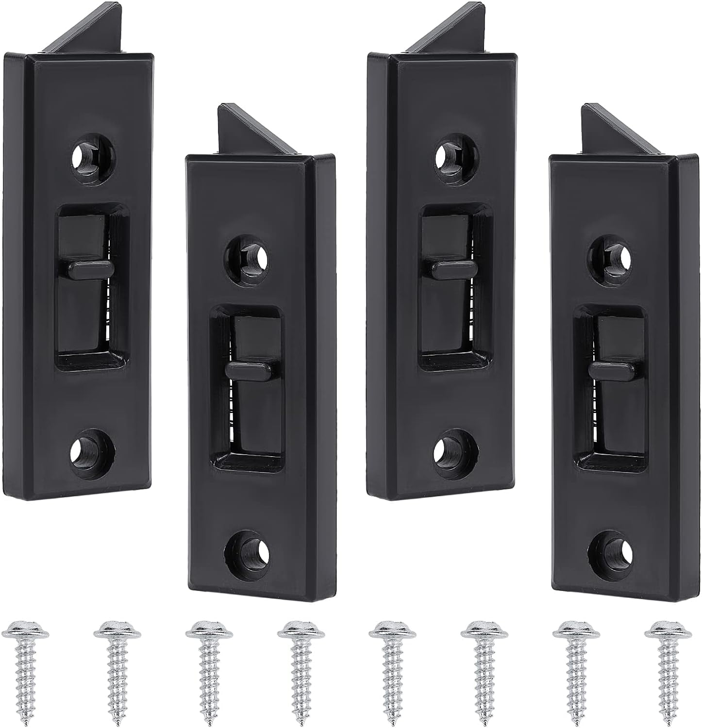 2 Pairs Plastic Window Latch Locks Window Parts Spring Loaded 2 Hole ...