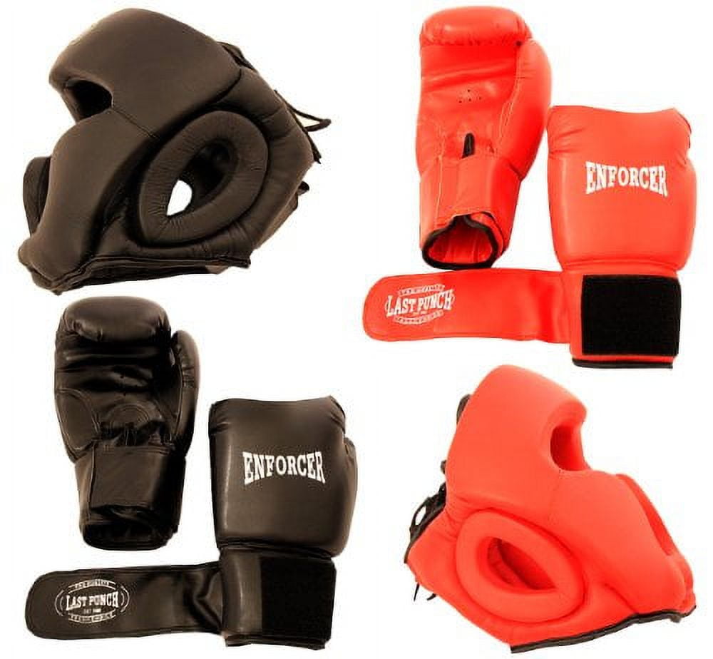 2 Pairs Pro Boxing Gloves & Pro Head Gears Pro Quality (1) - Walmart.com