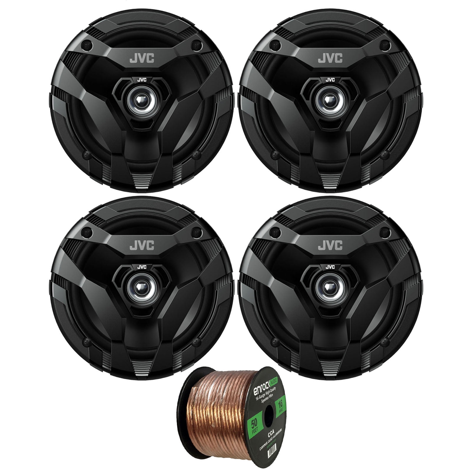 2 Pairs (QTY 4) of JVC 6.5" 300W Max Power Car Audio 2-Way Coaxial ...