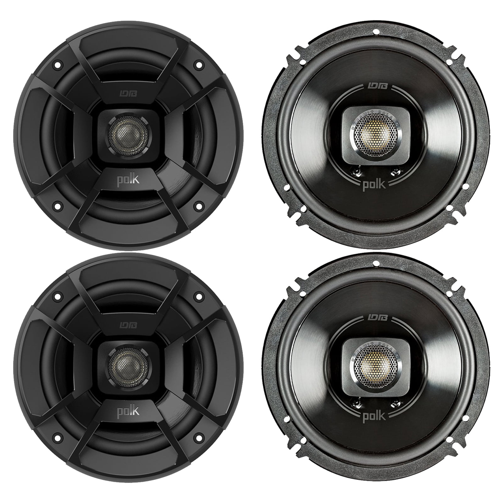 2 Pairs (QTY 4) of Polk Audio DB652 6.5" 300W 2 Way Car Marine ATV ...