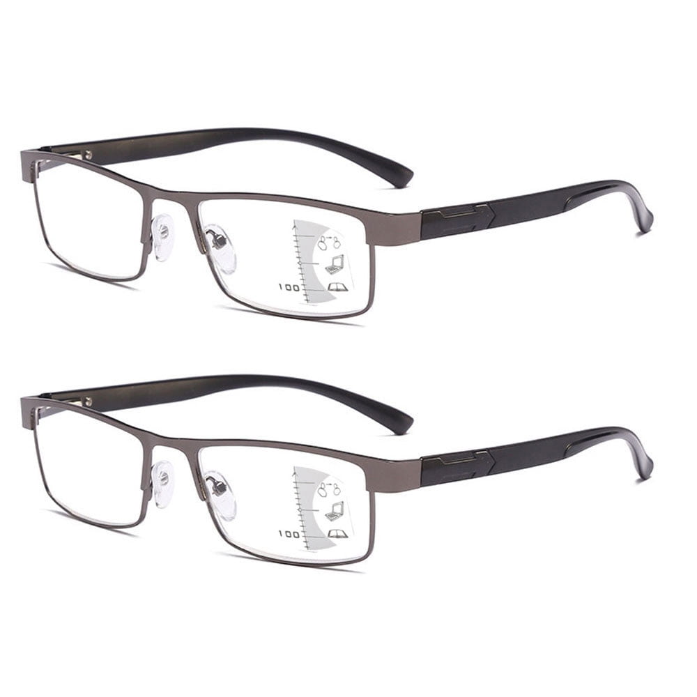 2 Pairs of Rectangular Classic Business Progressive Reading Glasses 1. ...