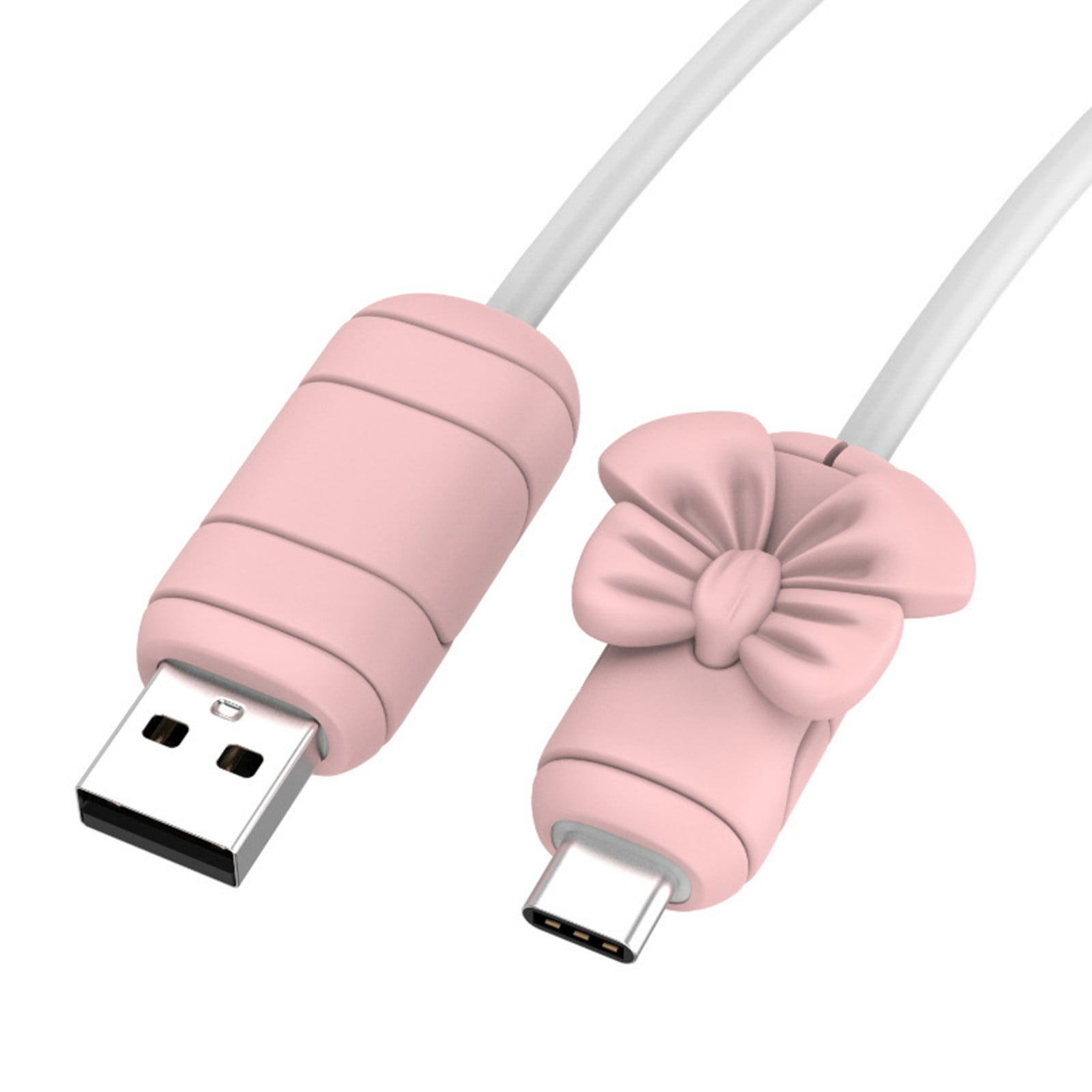 2 Pairs Reusable Silicone Cable Saver Guards Flexible Phone Charging ...