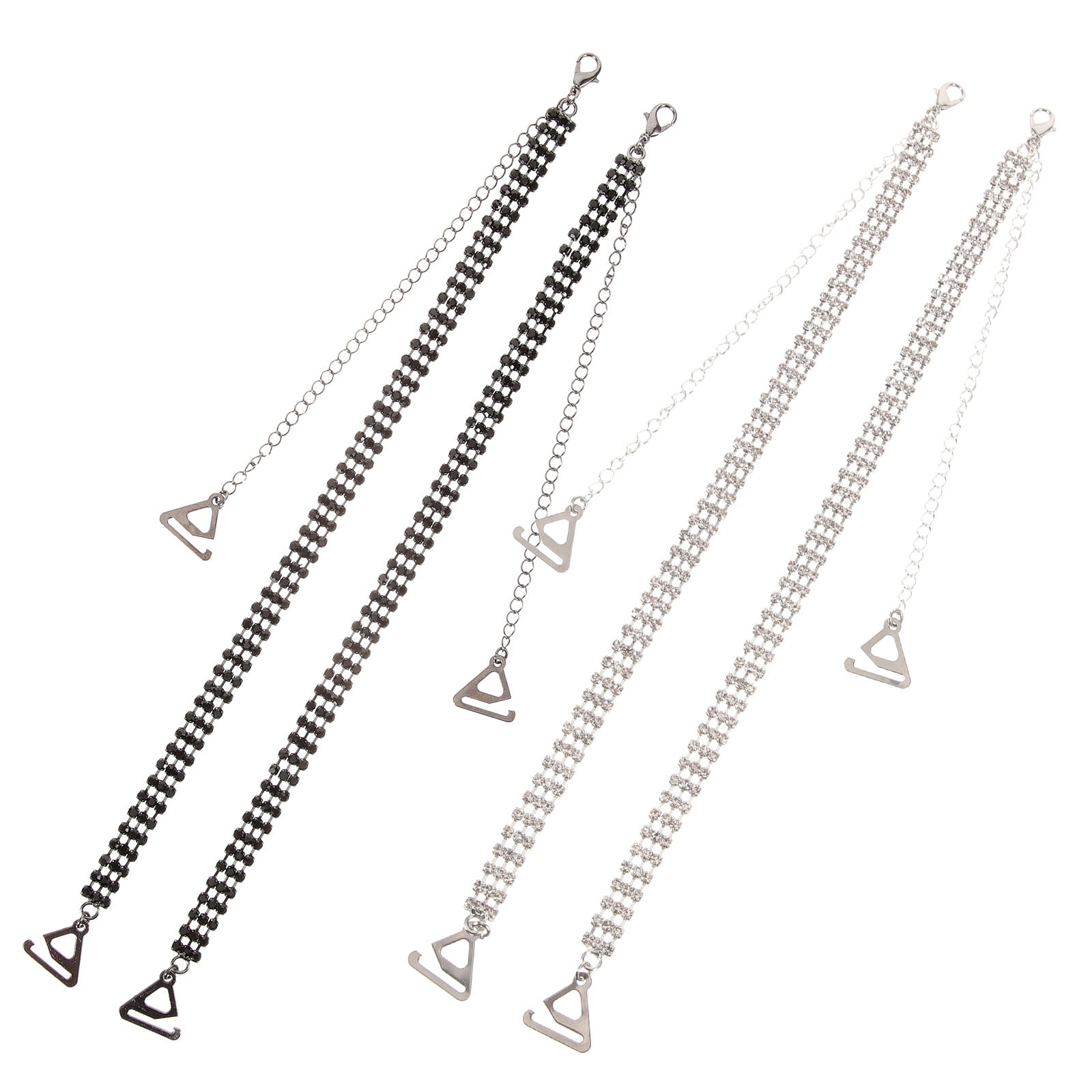 2 Pairs Rhinestone Bra Strap Decorative Bra Shoulder Strap Invisible ...