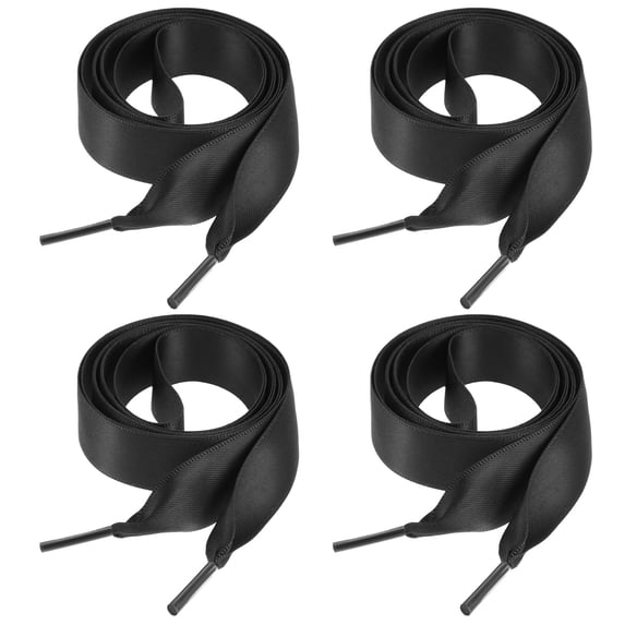 2 Pairs Ribbon Shoe Laces, Flat Satin Shoelaces Soft Silk Shoestrings ...