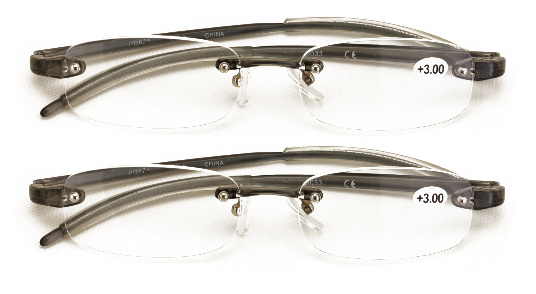 Bifocal Lightweight Slim Rimless Wire Reader - Flexible Clear ...