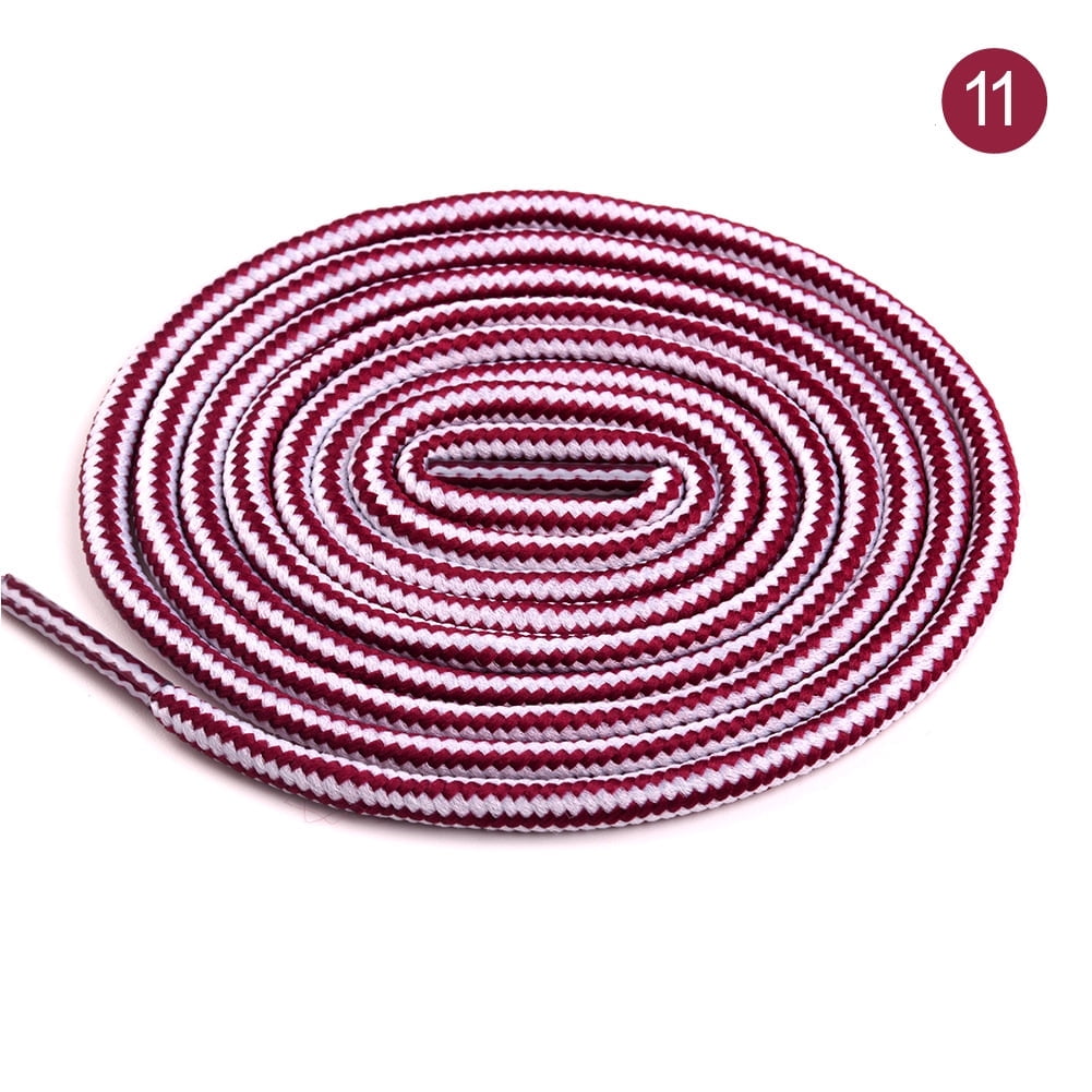 2 Pairs Round Dual Colored Striped Shoe Laces for Sneakers, 18 Colors ...