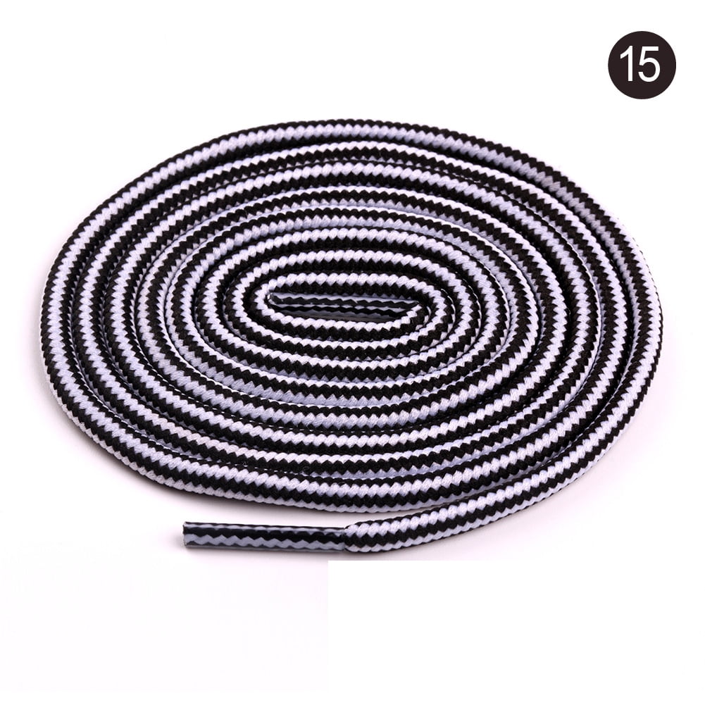 2 Pairs Round Dual Colored Striped Shoe Laces for Sneakers, 18 Colors ...