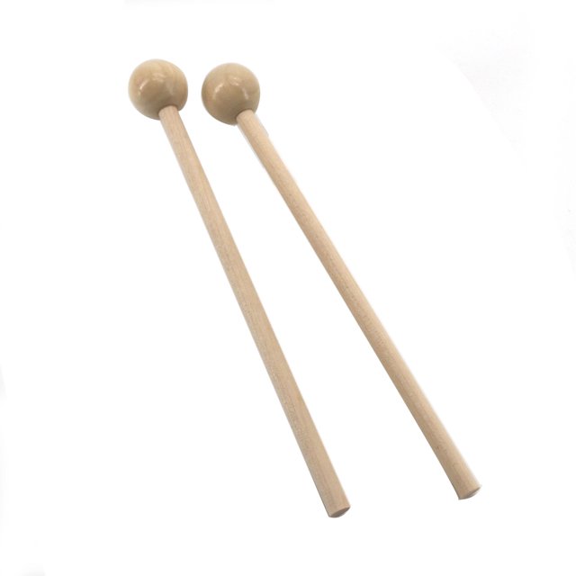 2 Pairs Round Head Drum Sticks Wood Handle Drum Sticks Percussion Instruments Drumsticks ...