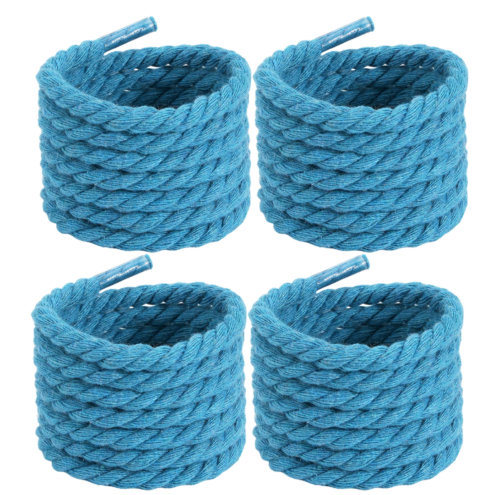 2 Pairs Round Thickened Rope Styles Shoelaces 120cm Length Footwear ...