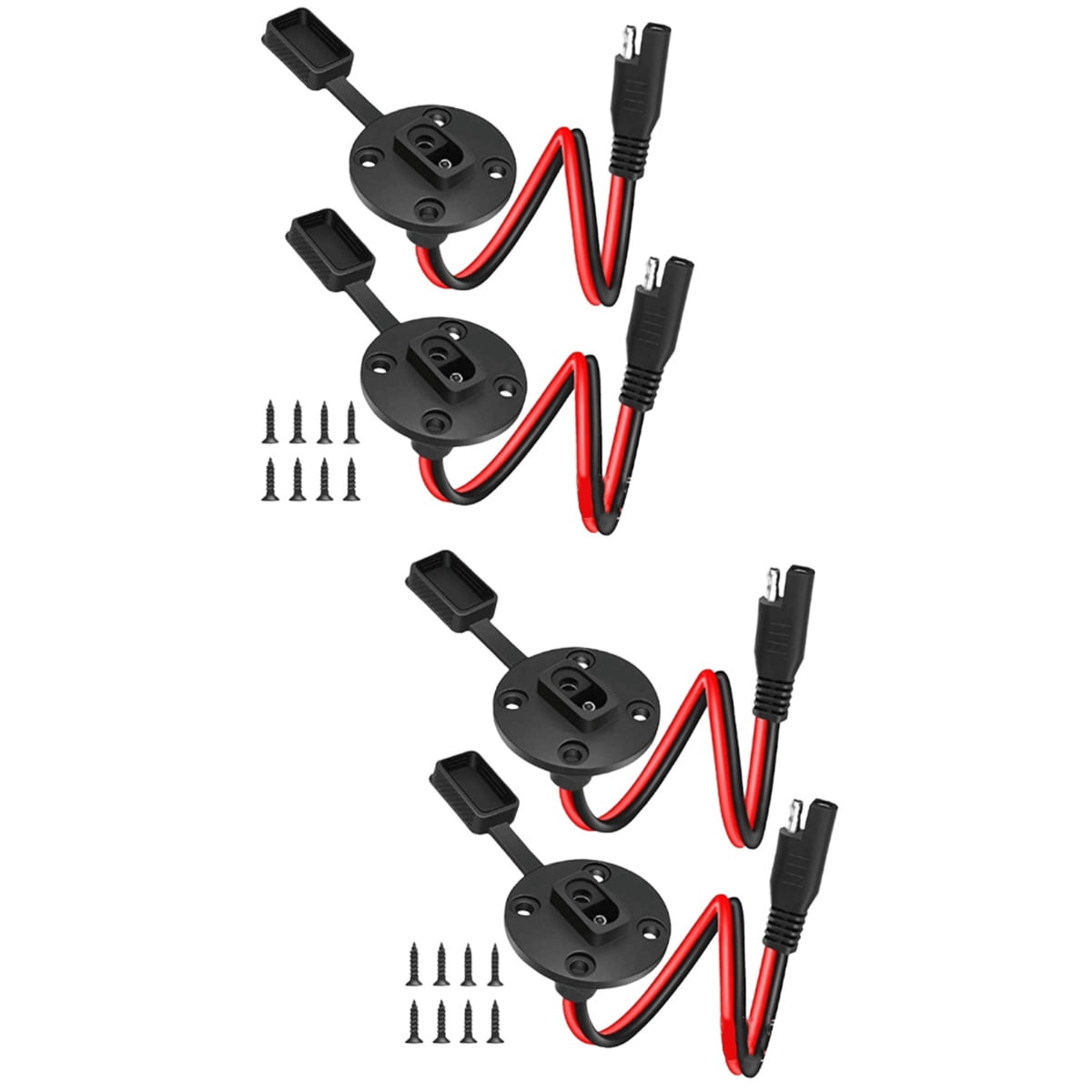 2 Pairs SAE Quick Connection Cable Solar Panel Connector Solar Battery ...