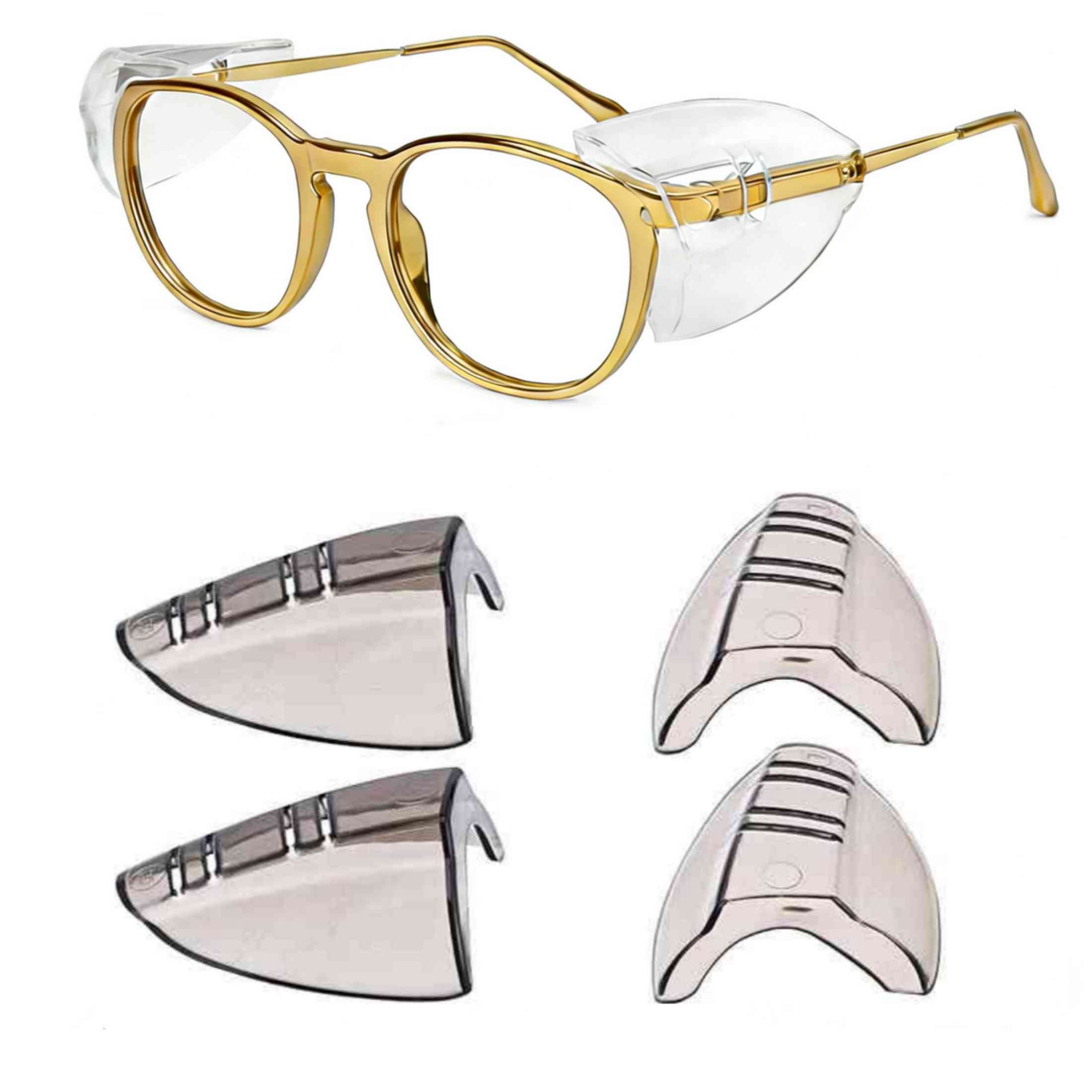2 Pairs Safety Glasses Side Shields for Glasses, Flexible Slip on Eye ...