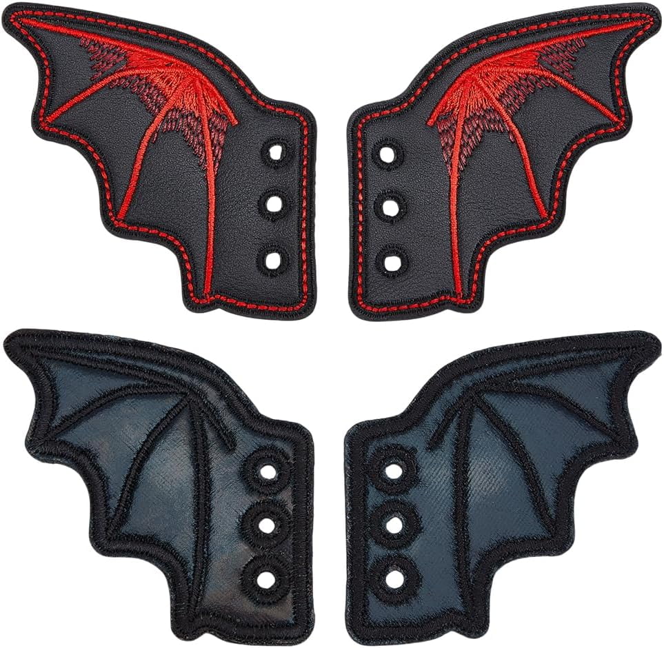 2 Pairs Shoe Wings Bat Shoe Decoration Bats Wings Leather Shoes Charm ...