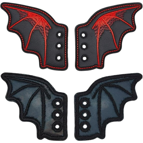 2 Pairs Shoe Wings Bat Shoe Decoration Bats Wings Leather Shoes Charm ...